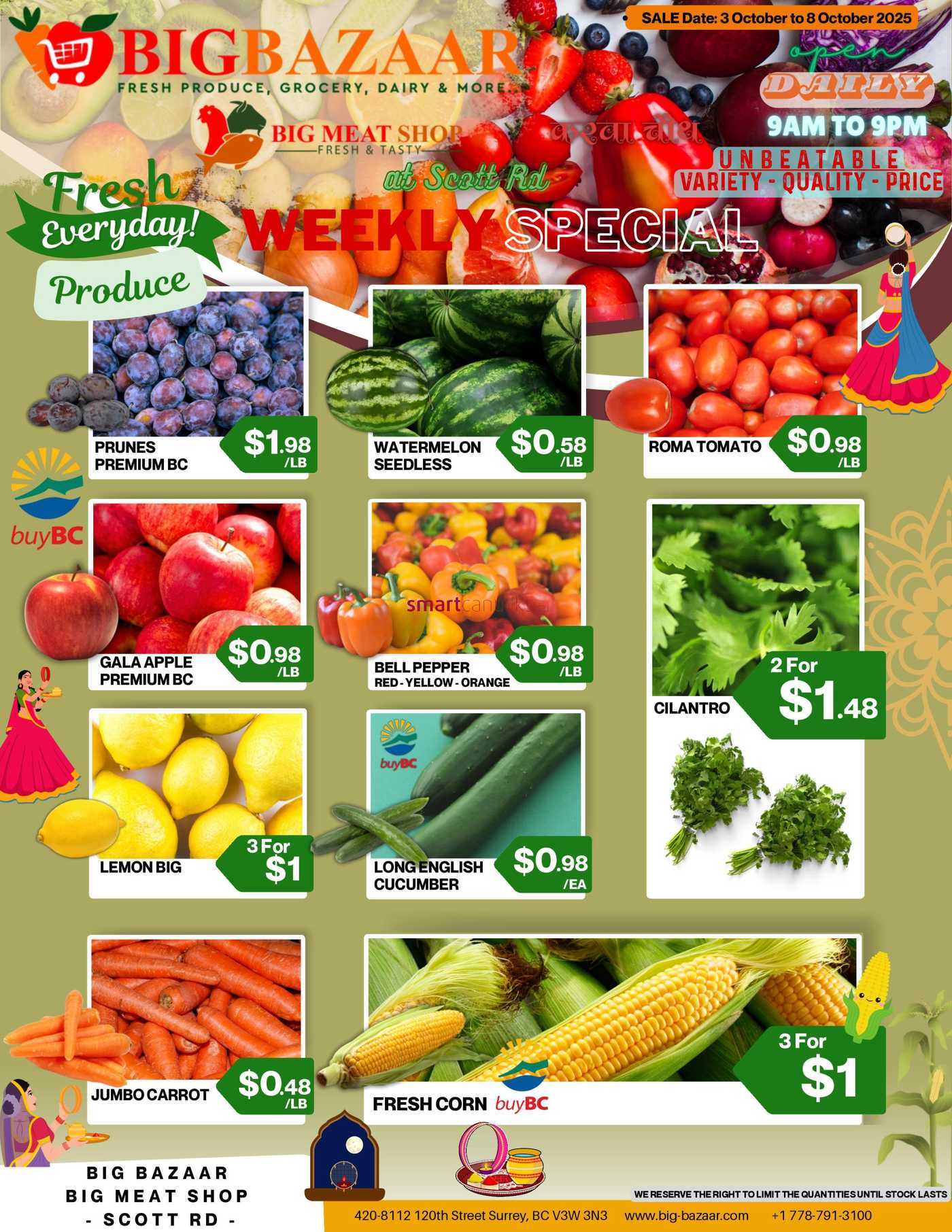 Big Bazaar Canada Flyer October 3 to 8