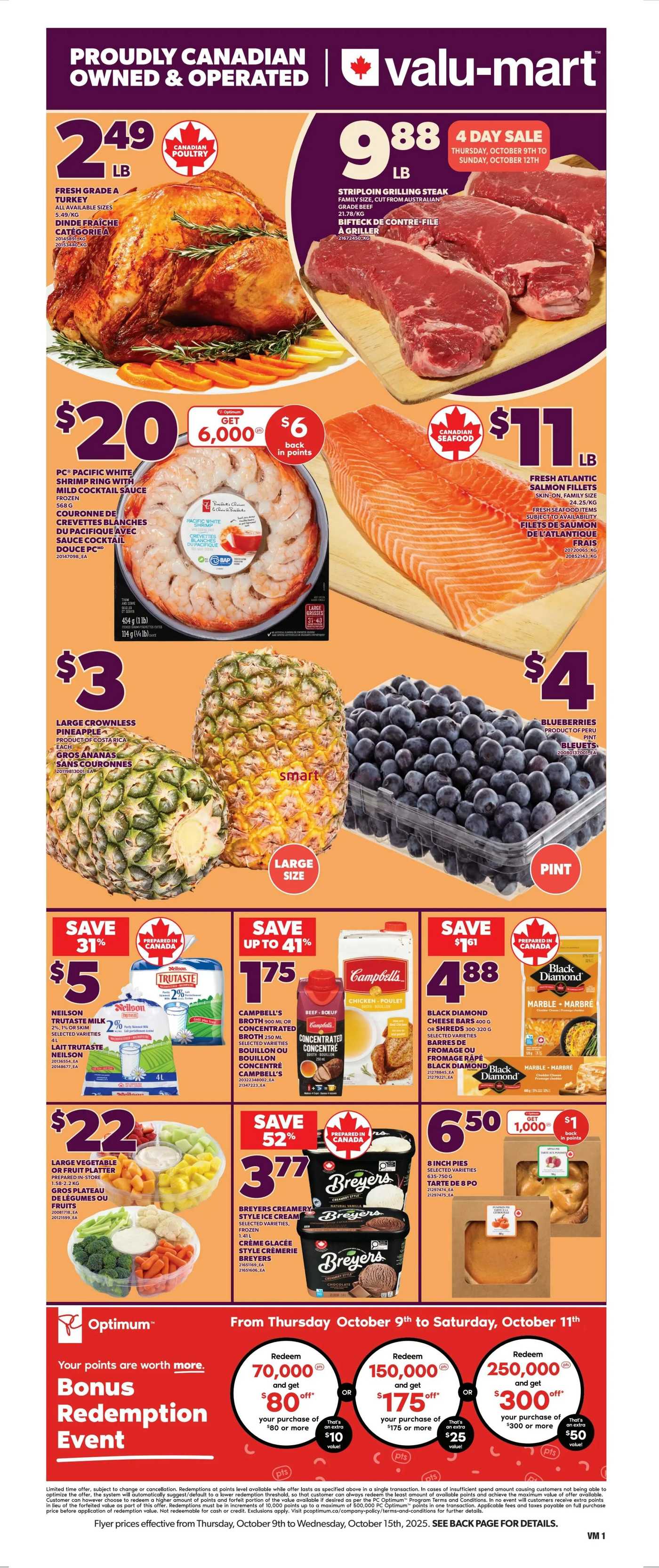 Valu-mart Flyer October 9 to 15