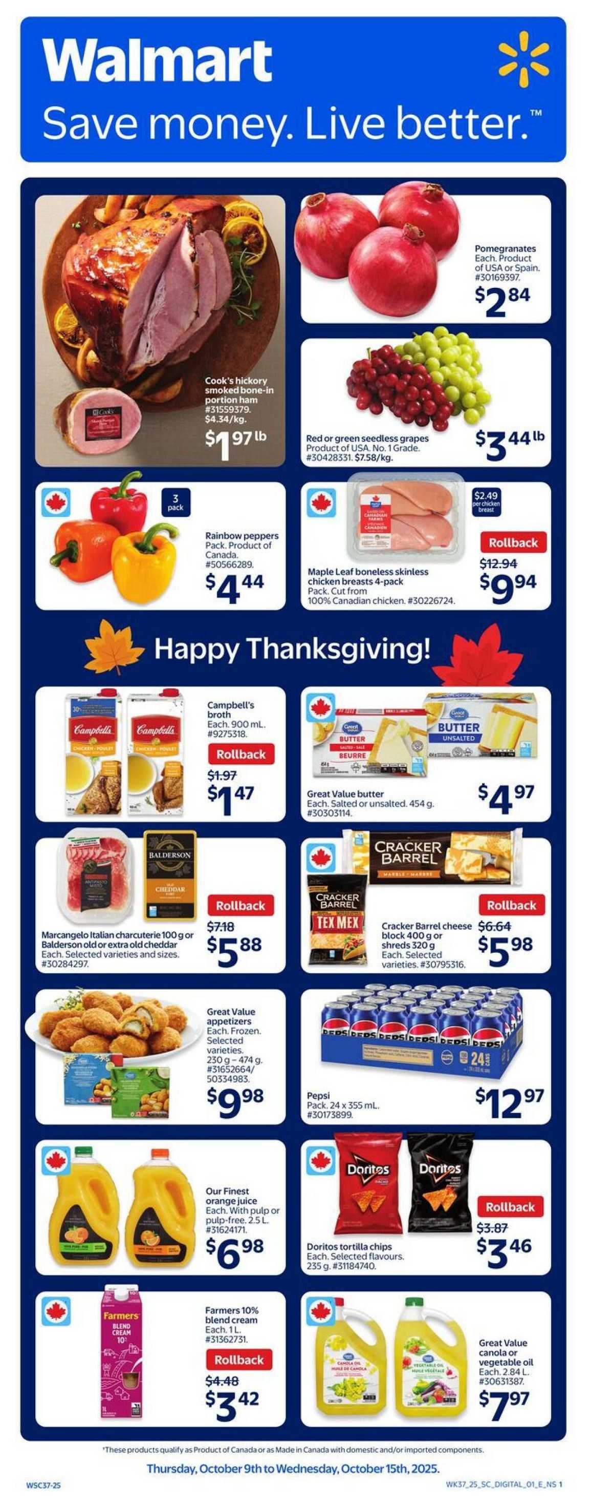Walmart (Atlantic) Flyer October 9 to 15