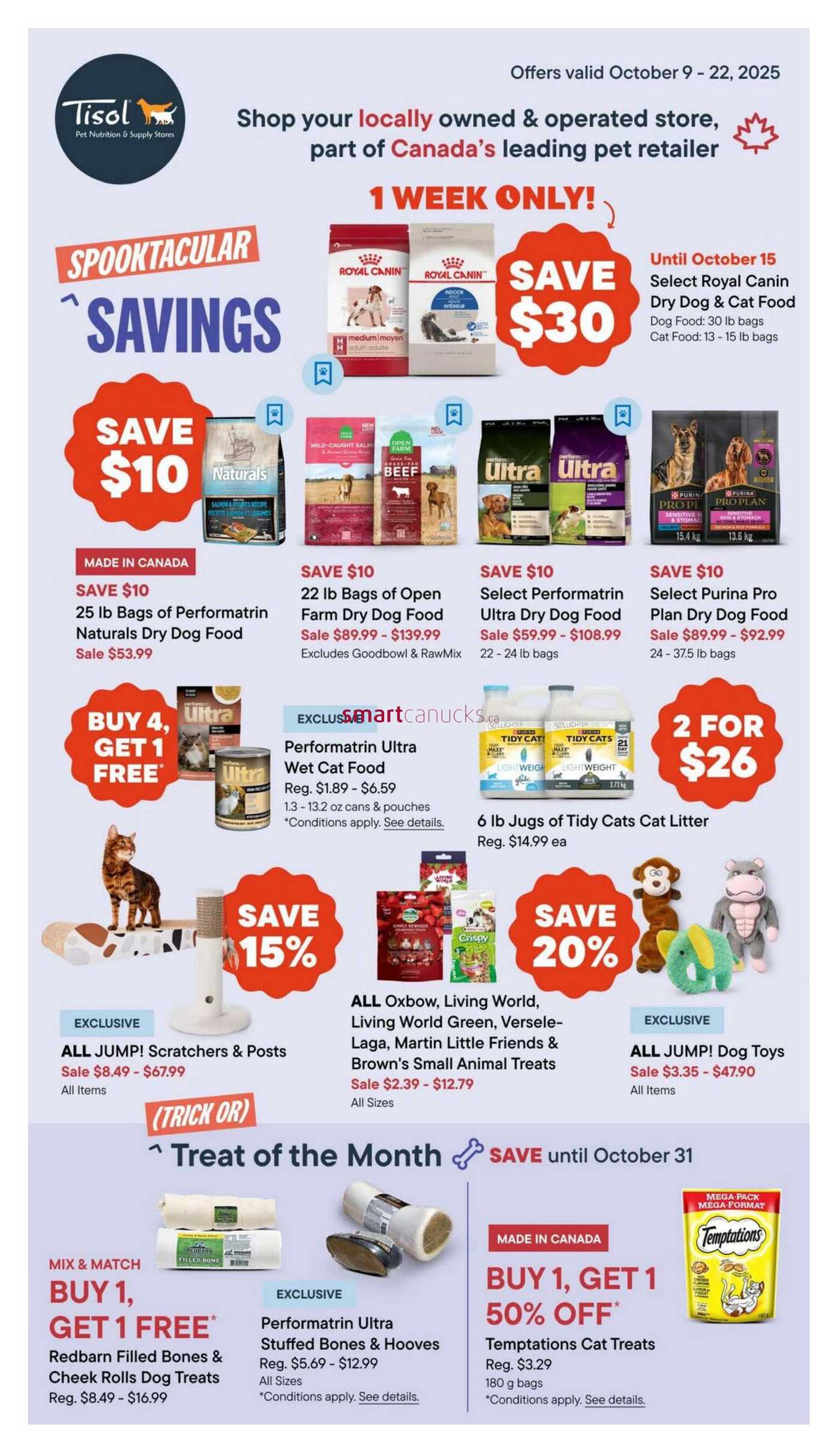 Tisol Pet Nutrition & Supply Stores Flyer October 9 to 22