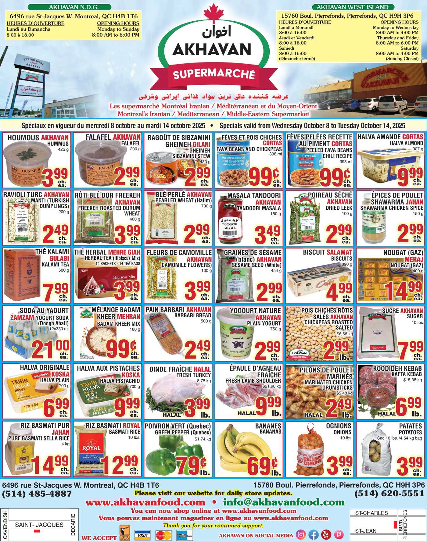 Akhavan Supermarche Flyer October 8 to 14