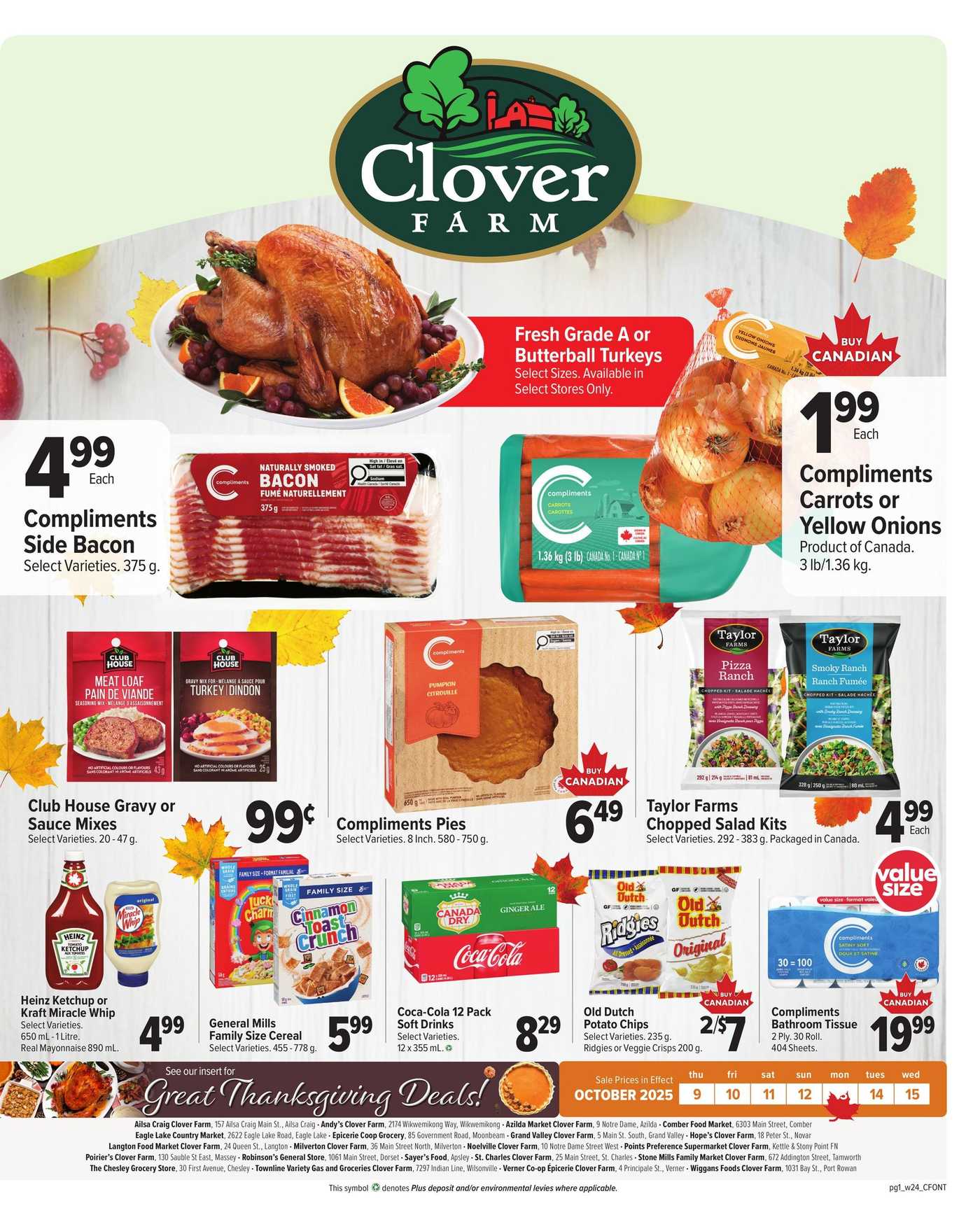 Clover Farm (ON) Flyer October 9 to 15