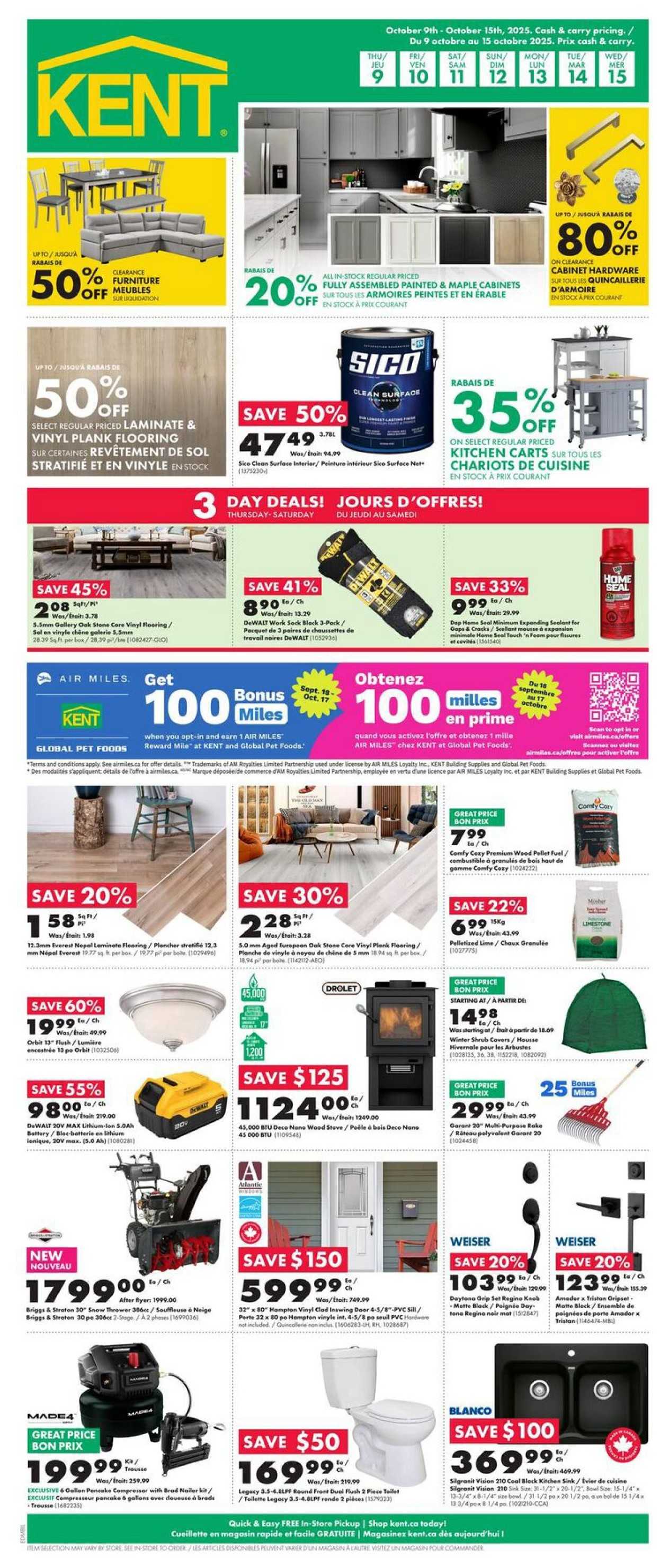 Kent Building Supplies Flyer October 9 to 15