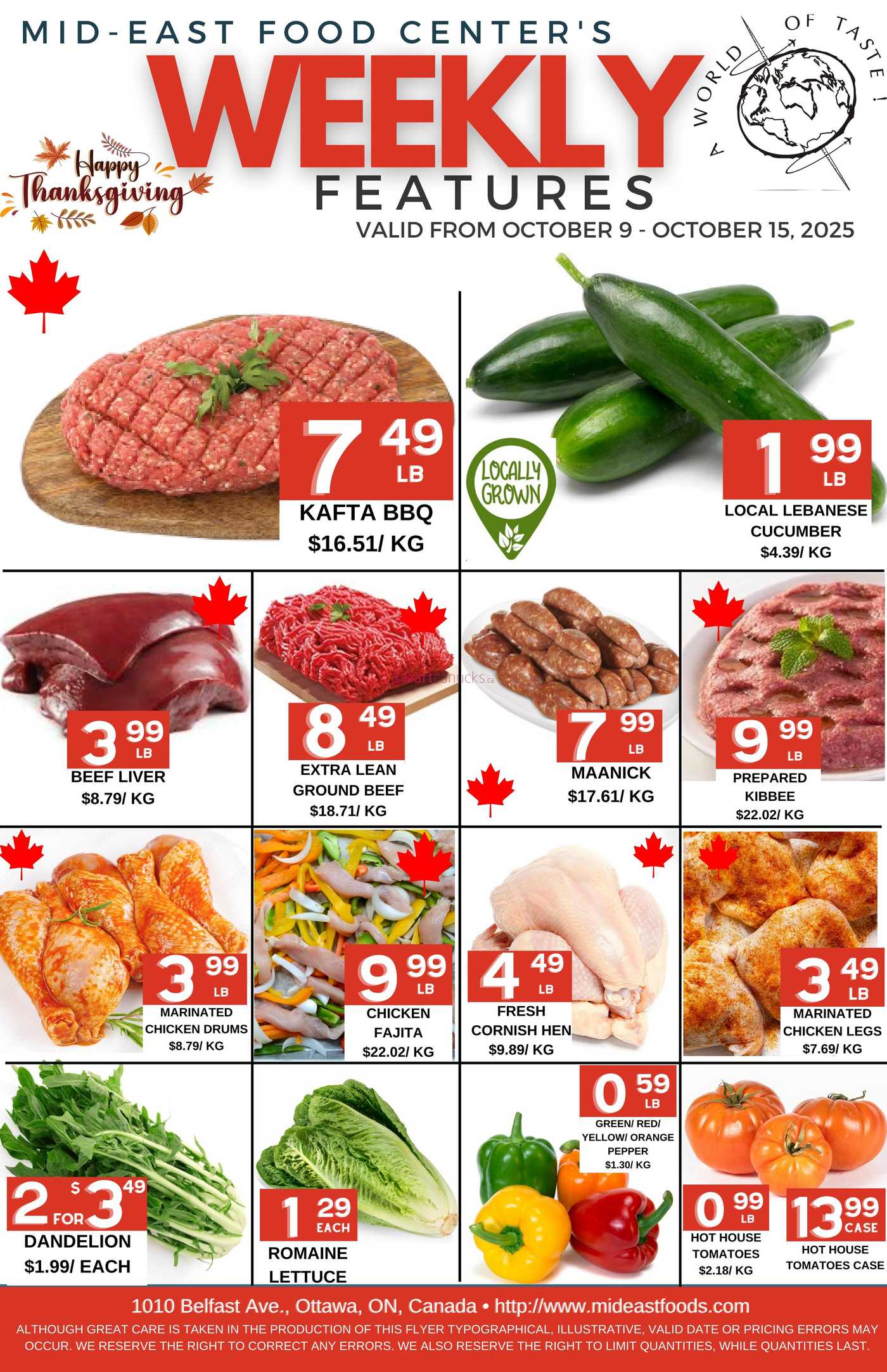 Mid-East Food Centre Flyer October 9 to 15