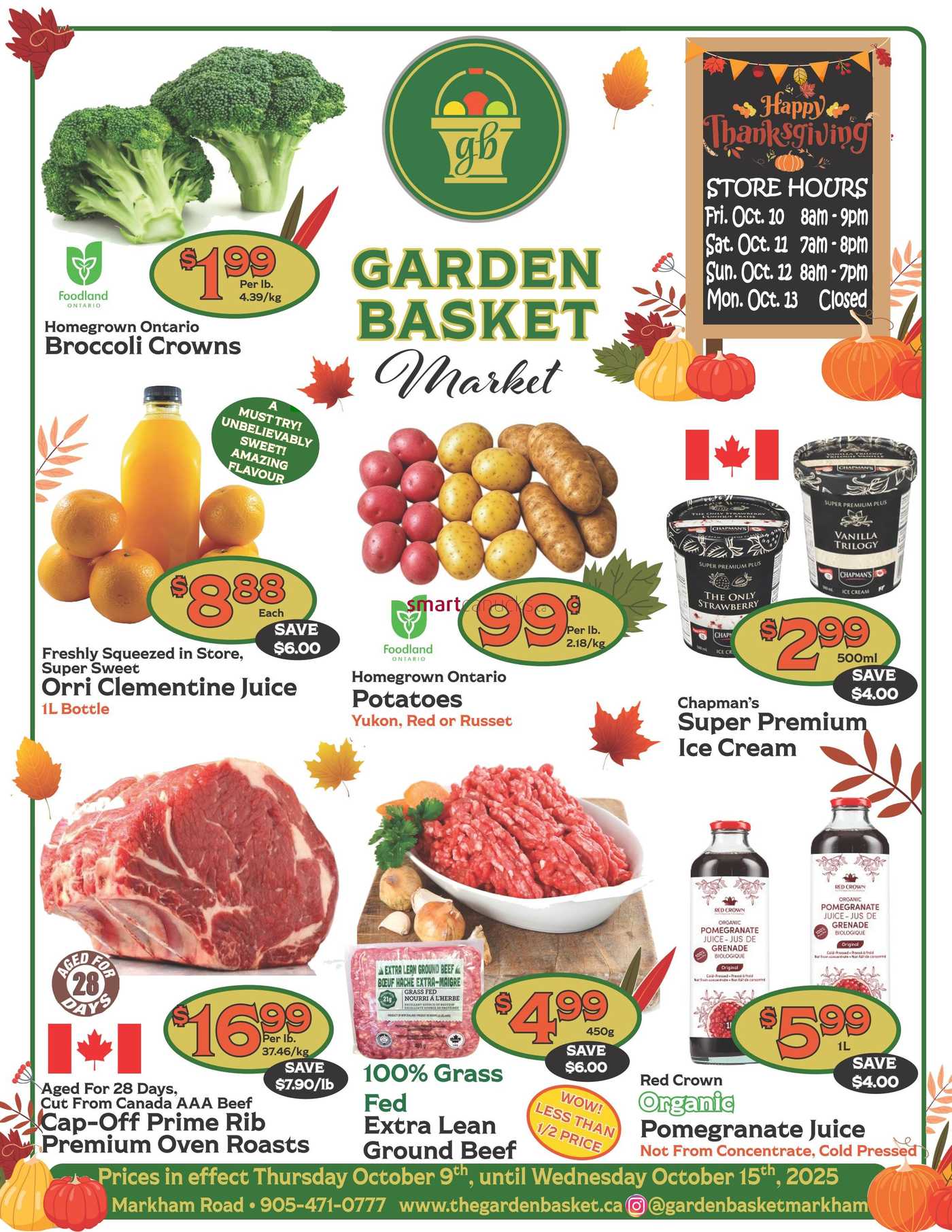 The Garden Basket Flyer October 9 to 15
