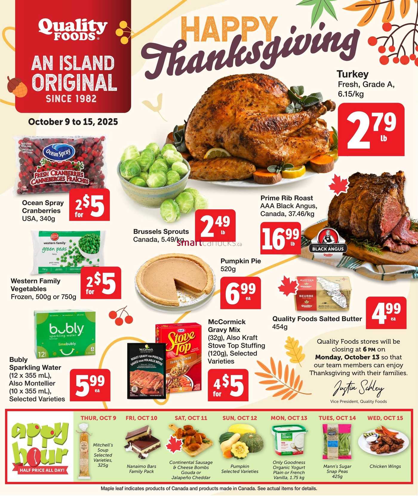 Quality Foods Flyer October 9 to 15