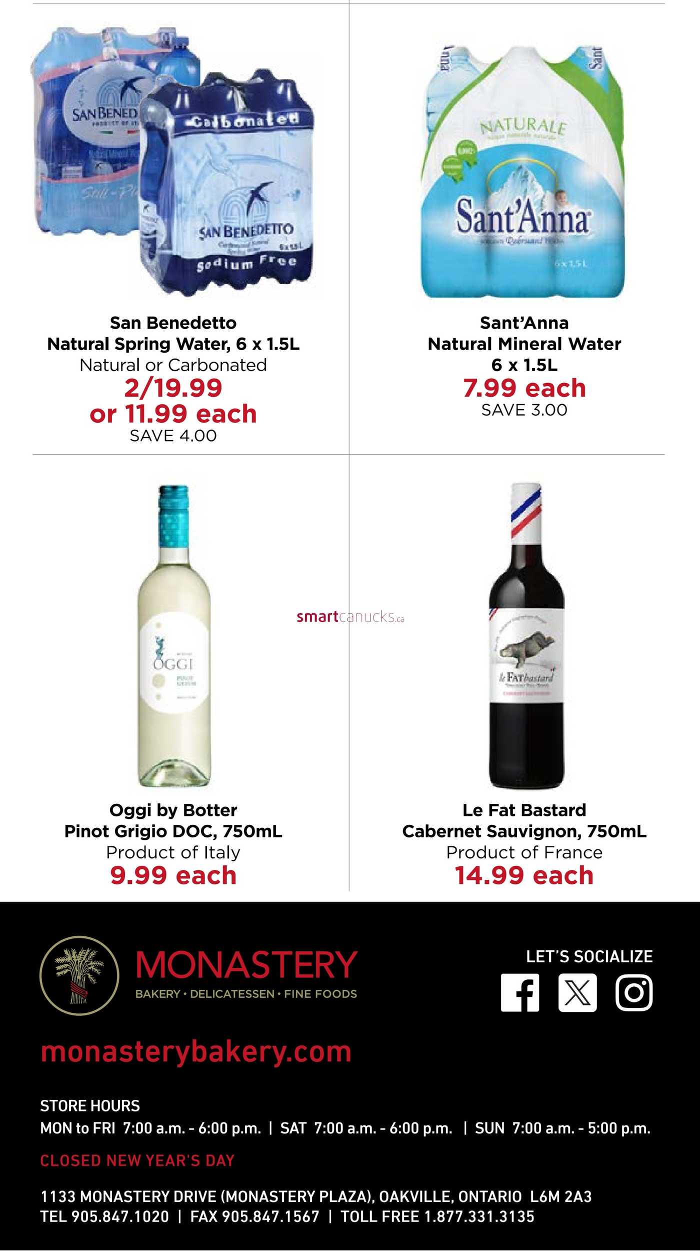 Monastery Bakery Flyer October 9 to 22