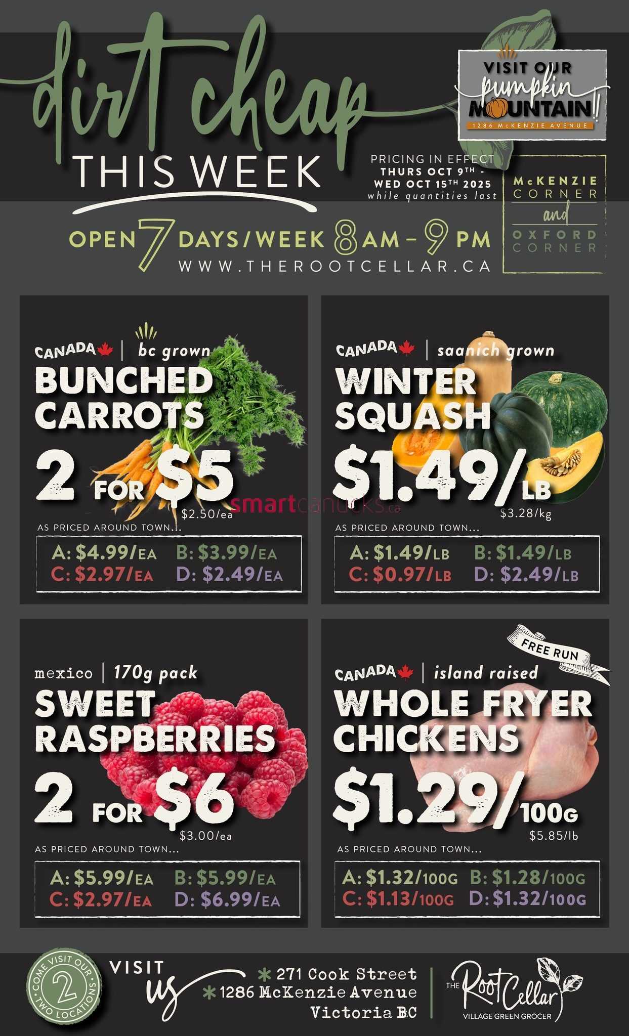 The Root Cellar Flyer October 9 to 15