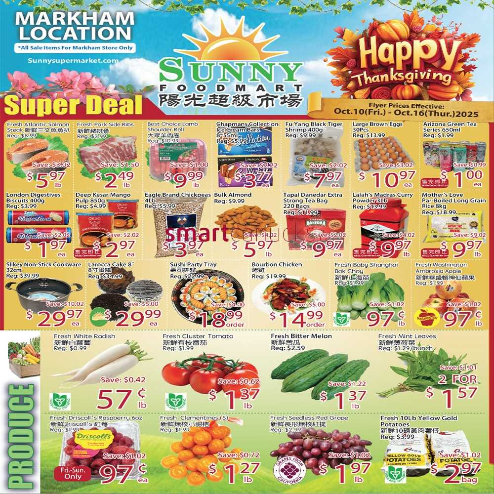 Sunny Foodmart (Markham) Flyer October 10 to 16