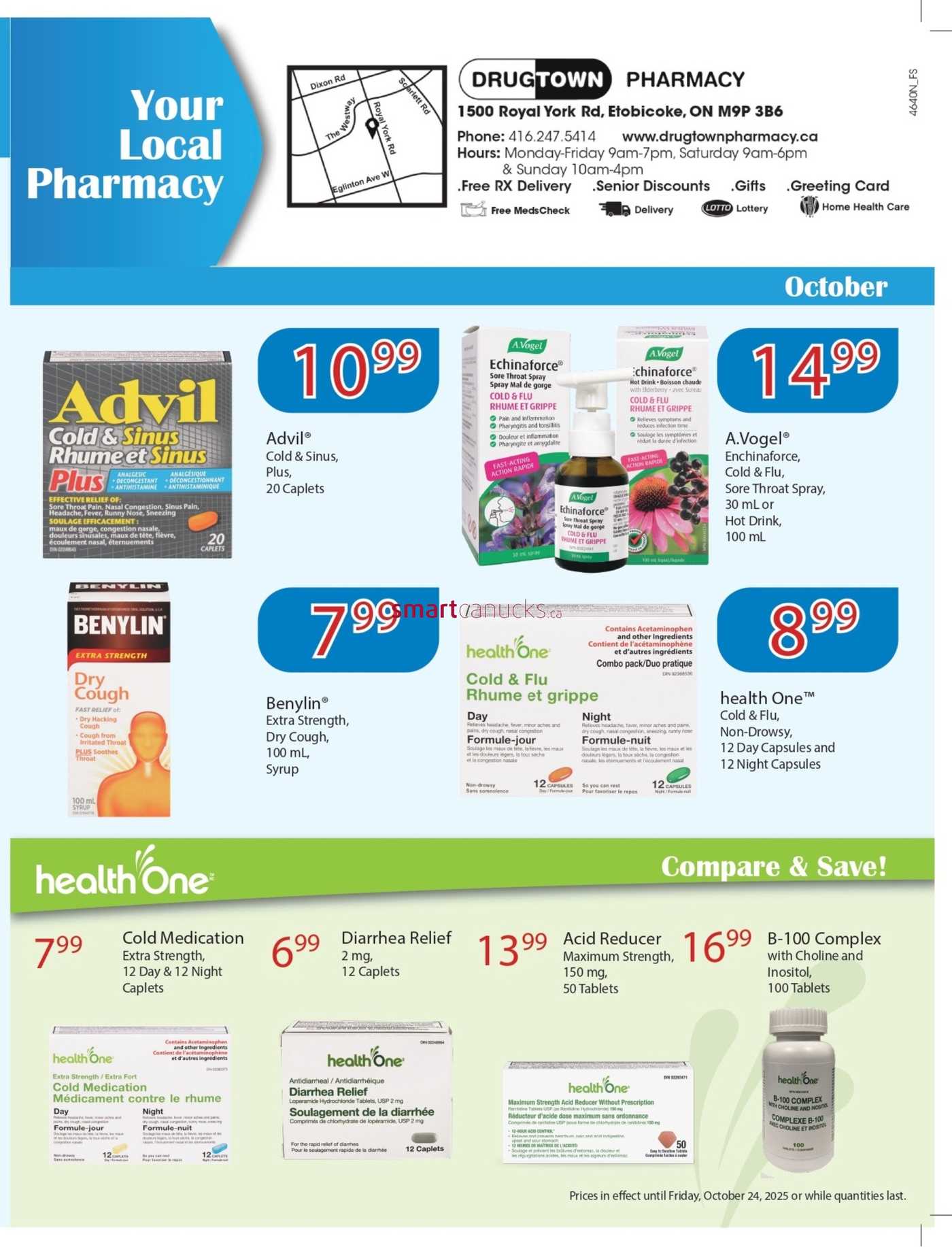 Drug Town Pharmacy Flyer October 3 to 24
