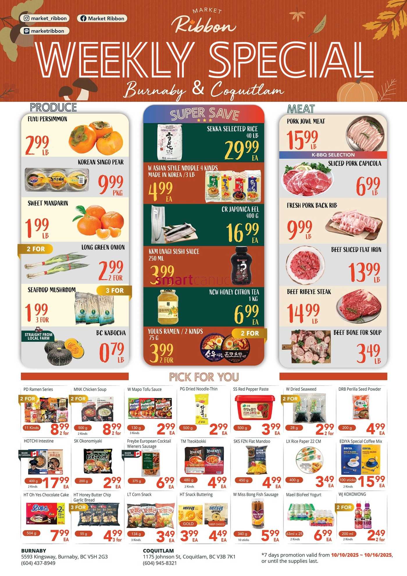 Market Ribbon Flyer October 10 to 16