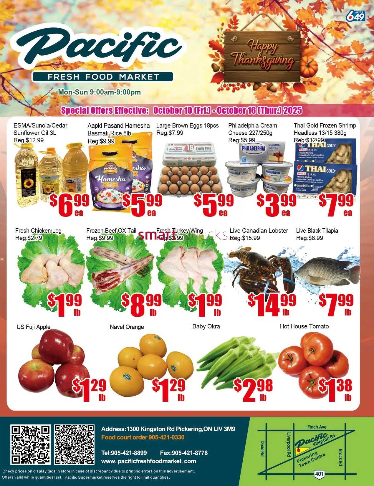 Pacific Fresh Food Market (Pickering) Flyer October 10 to 16