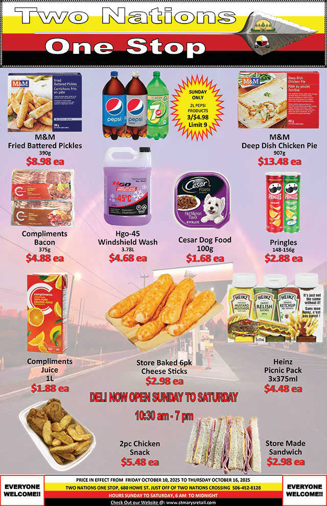 Two Nations One Stop Flyer October 10 to 16
