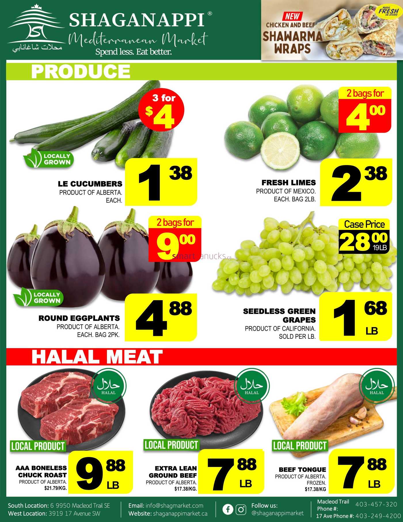 Shaganappi Mediterranean Market Flyer October 9 to 15