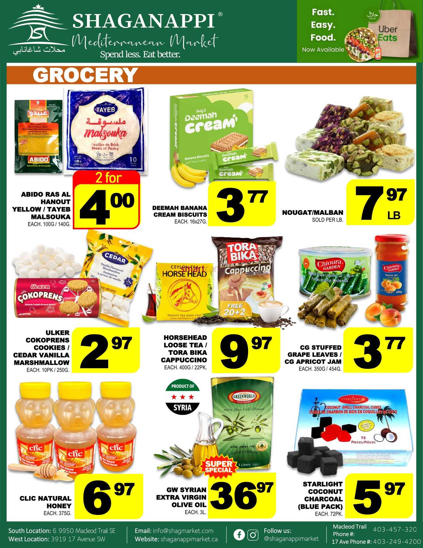 Shaganappi Mediterranean Market Flyer October 9 to 15