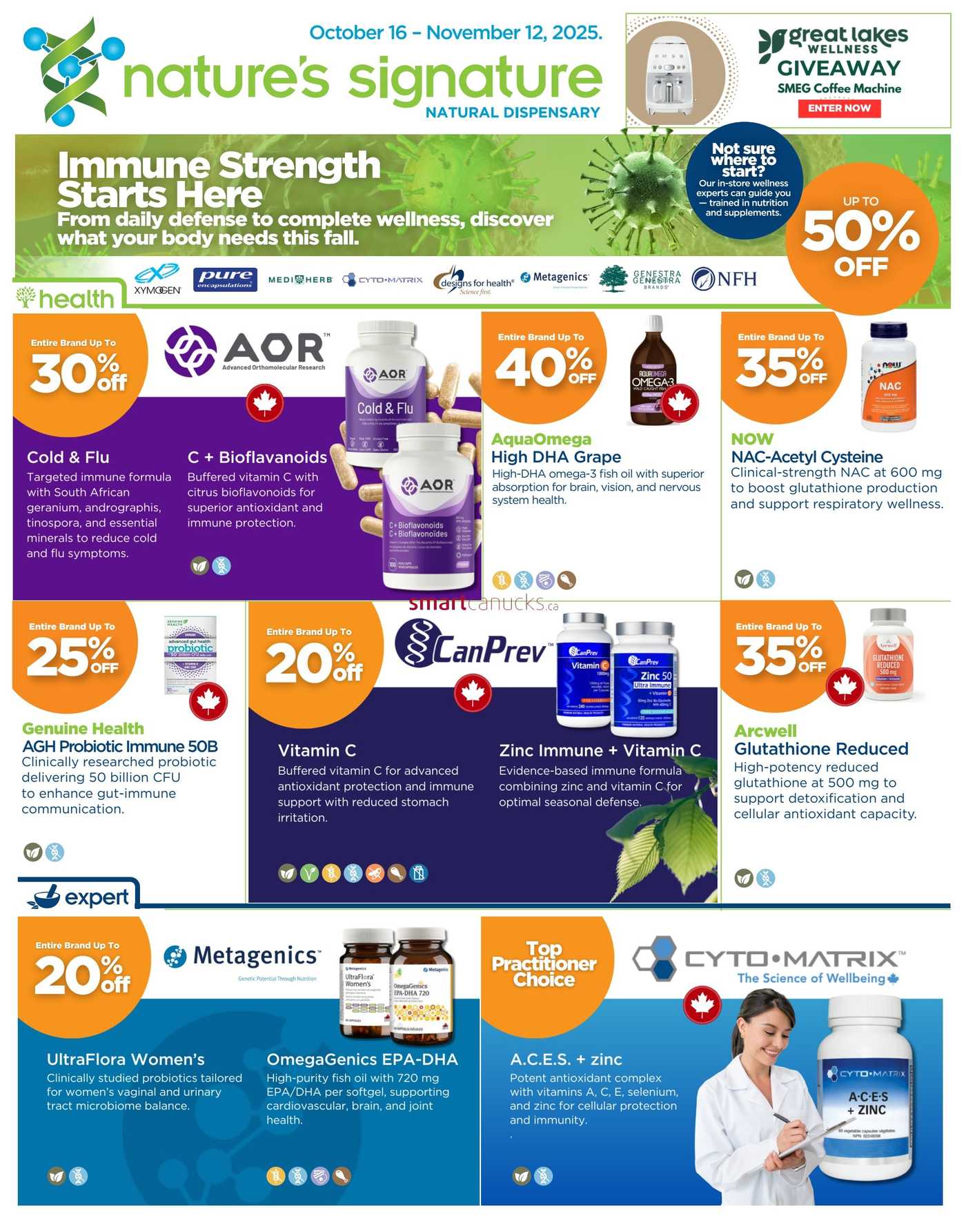 Nature's Signature Flyer October 16 to November 12