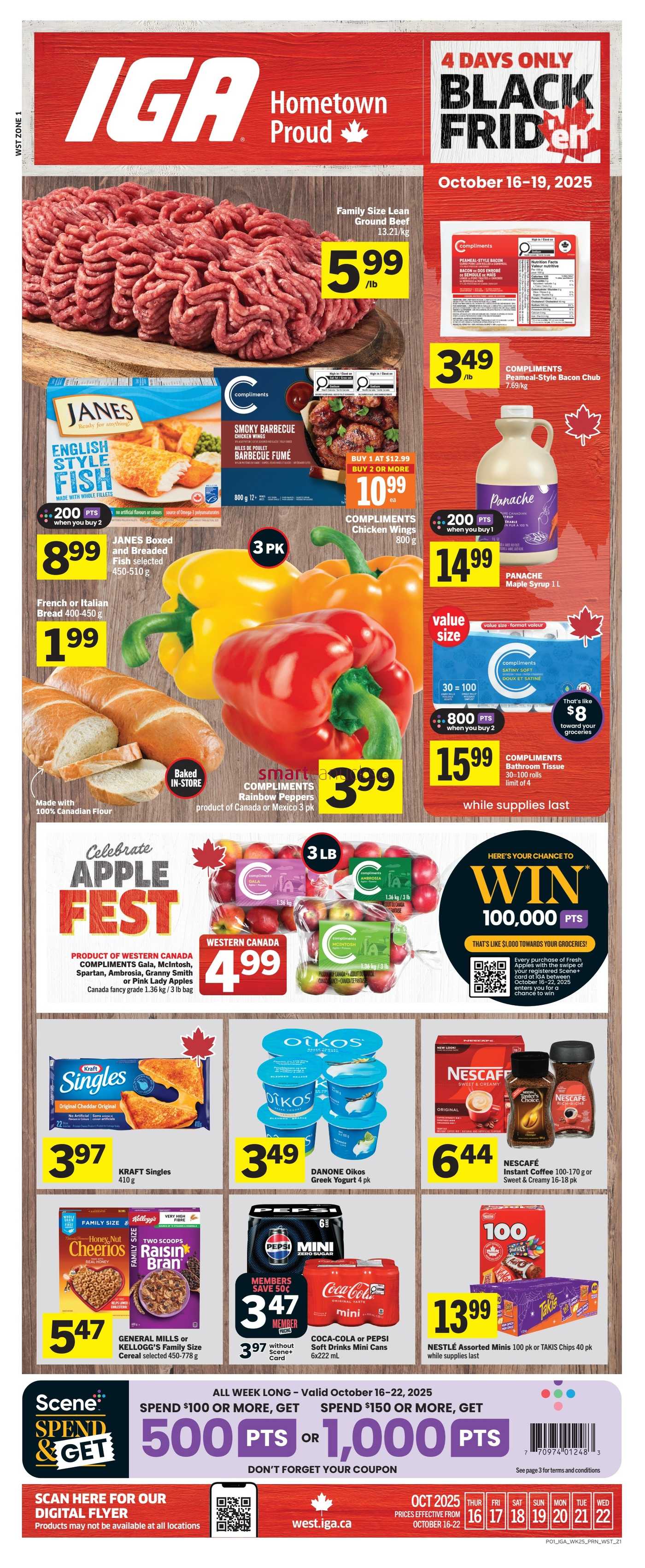 IGA (West) Flyer October 16 to 22