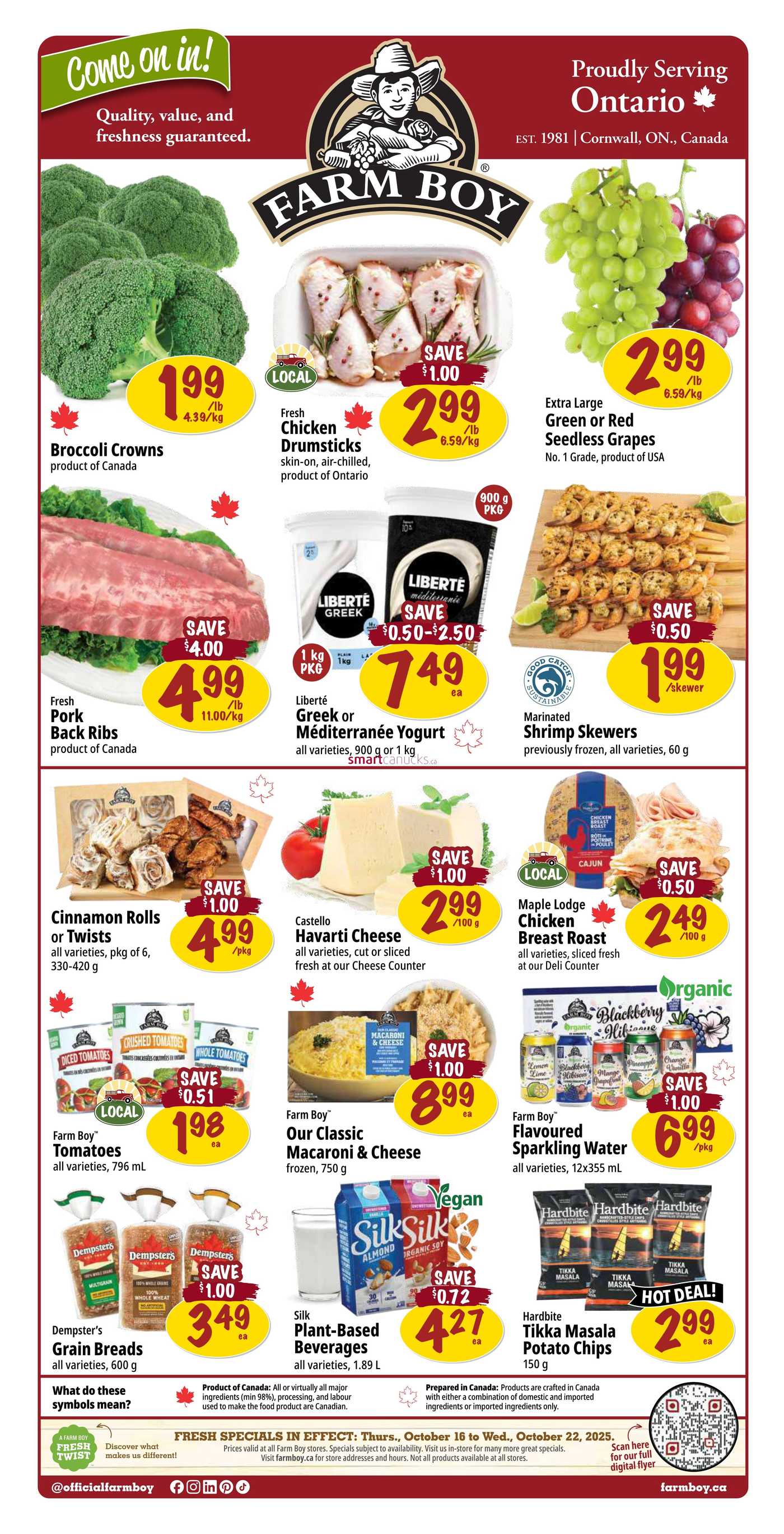 Farm Boy Flyer October 16 to 22
