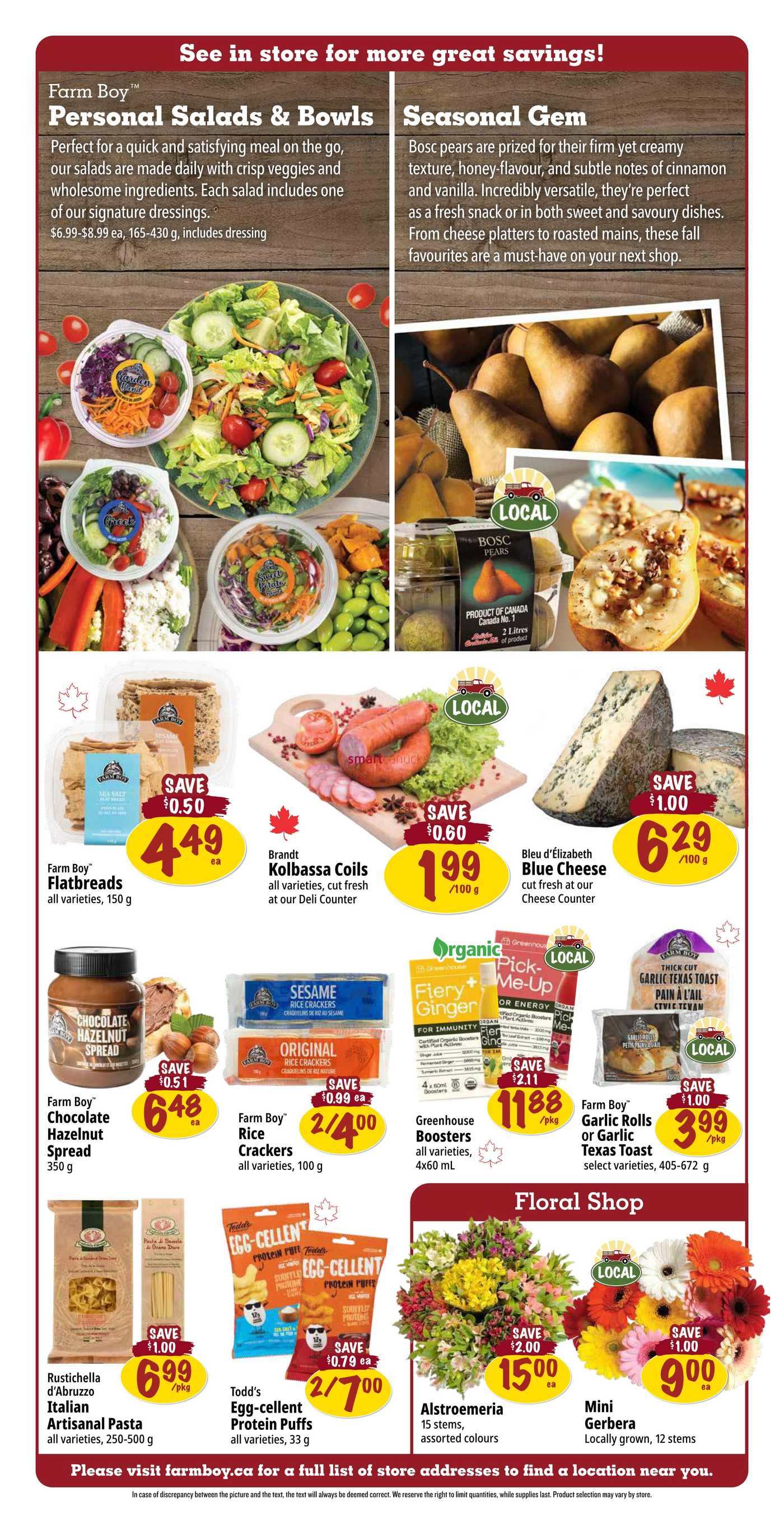 Farm Boy Flyer October 16 to 22