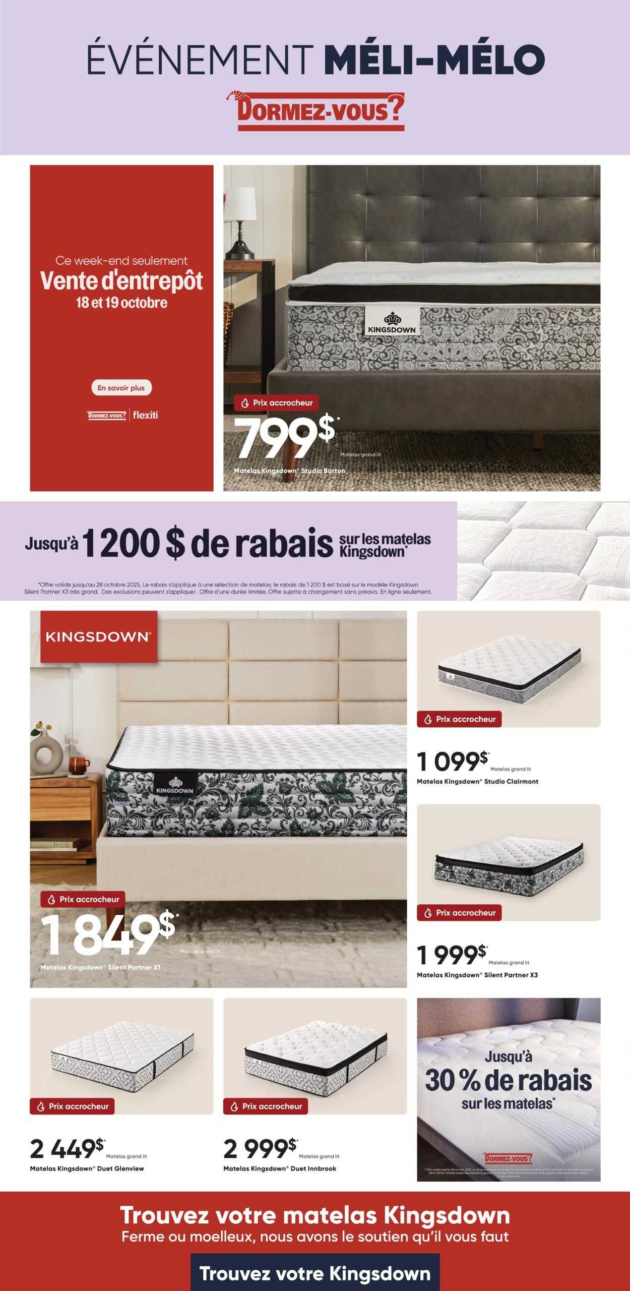 Dormez-vous Flyer October 16 to 21