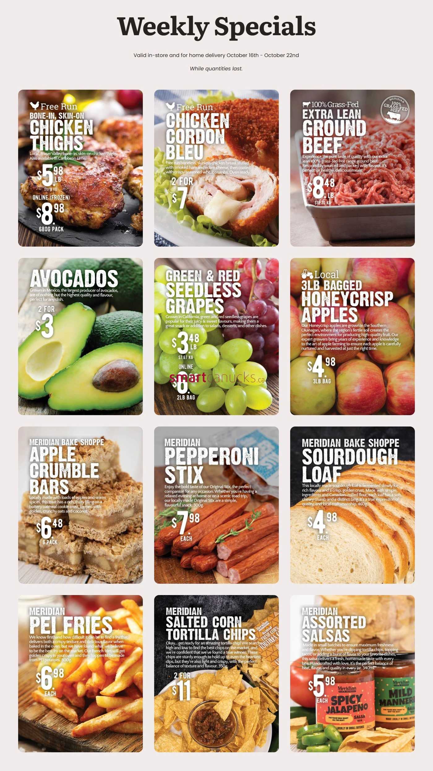 Meridian Farm Market Flyer October 16 to 22