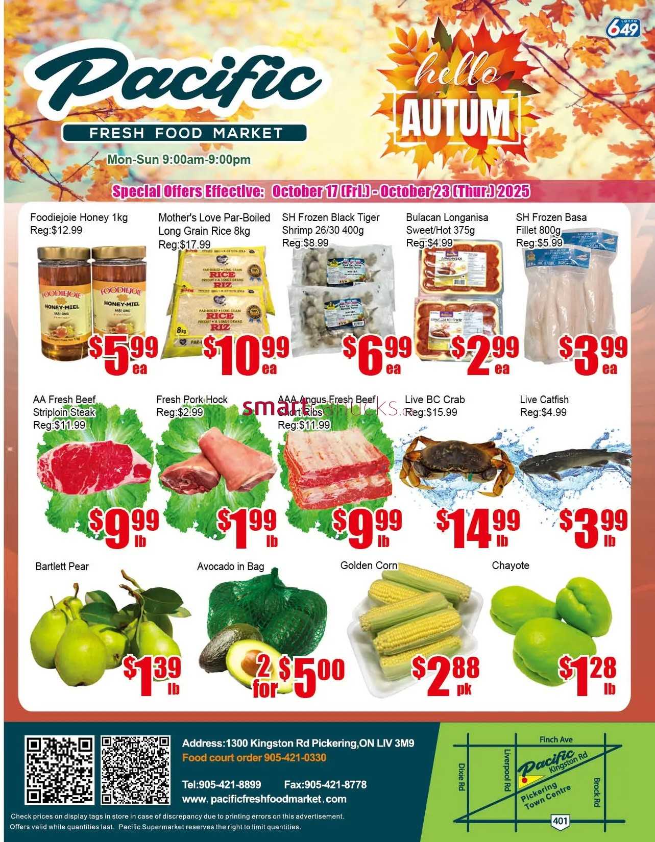 Pacific Fresh Food Market (Pickering) Flyer October 17 to 23