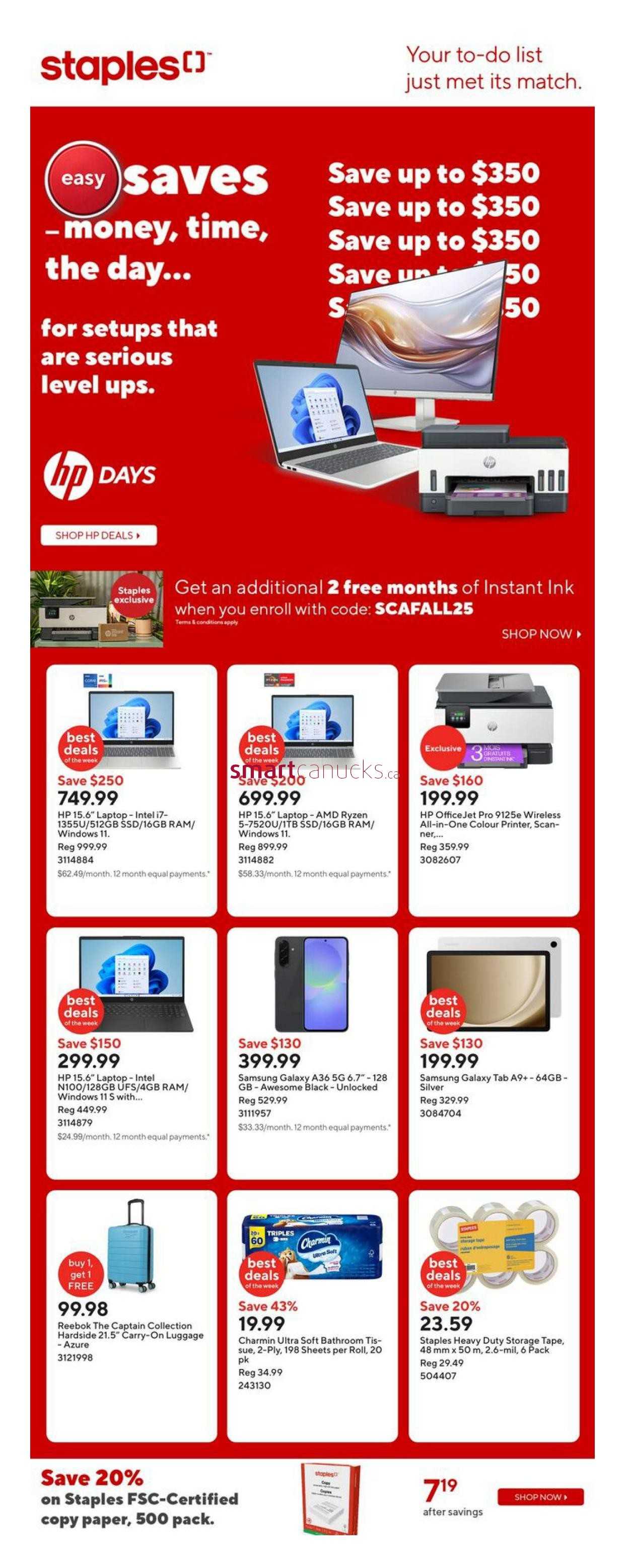 Staples Flyer October 17 to 23