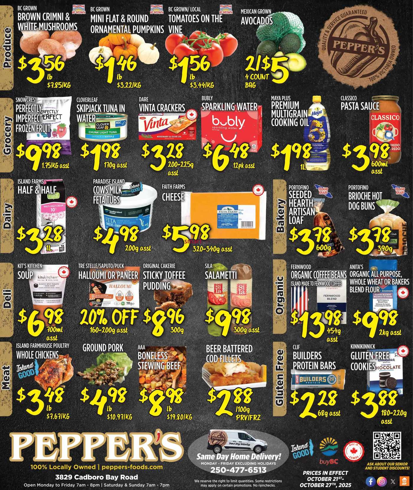 Pepper's Foods Flyer October 21 to 27
