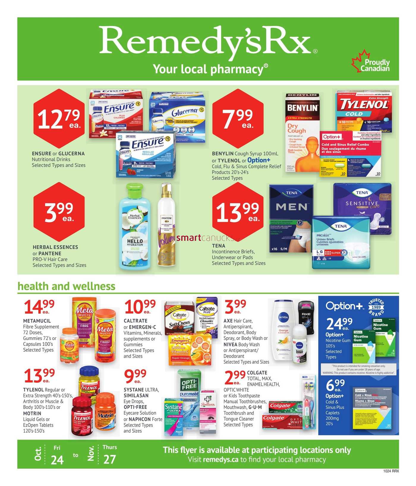 Remedy's RX Monthly Flyer October 24 to November 27