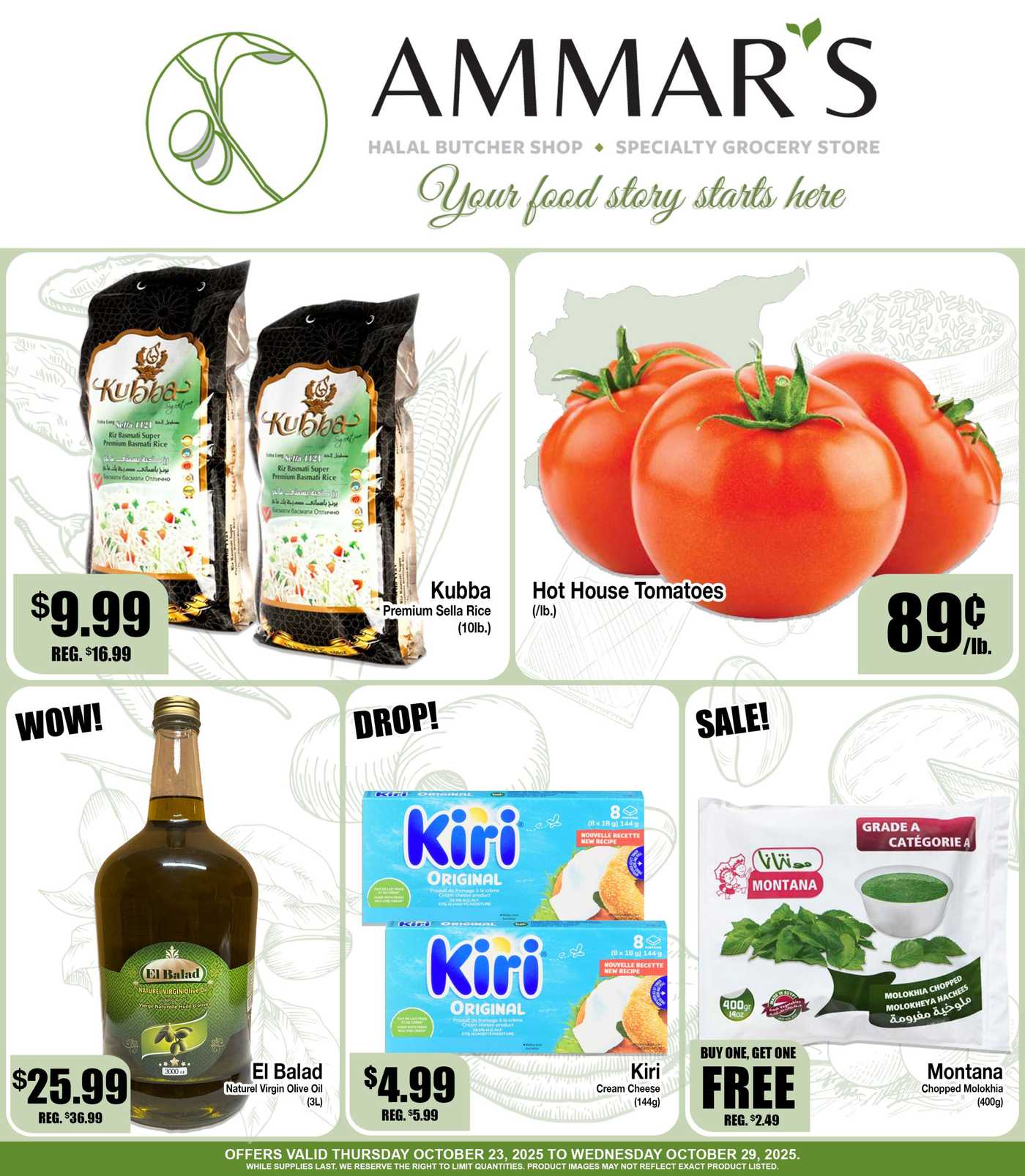 Ammar's Halal Meats Flyer October 23 to 29