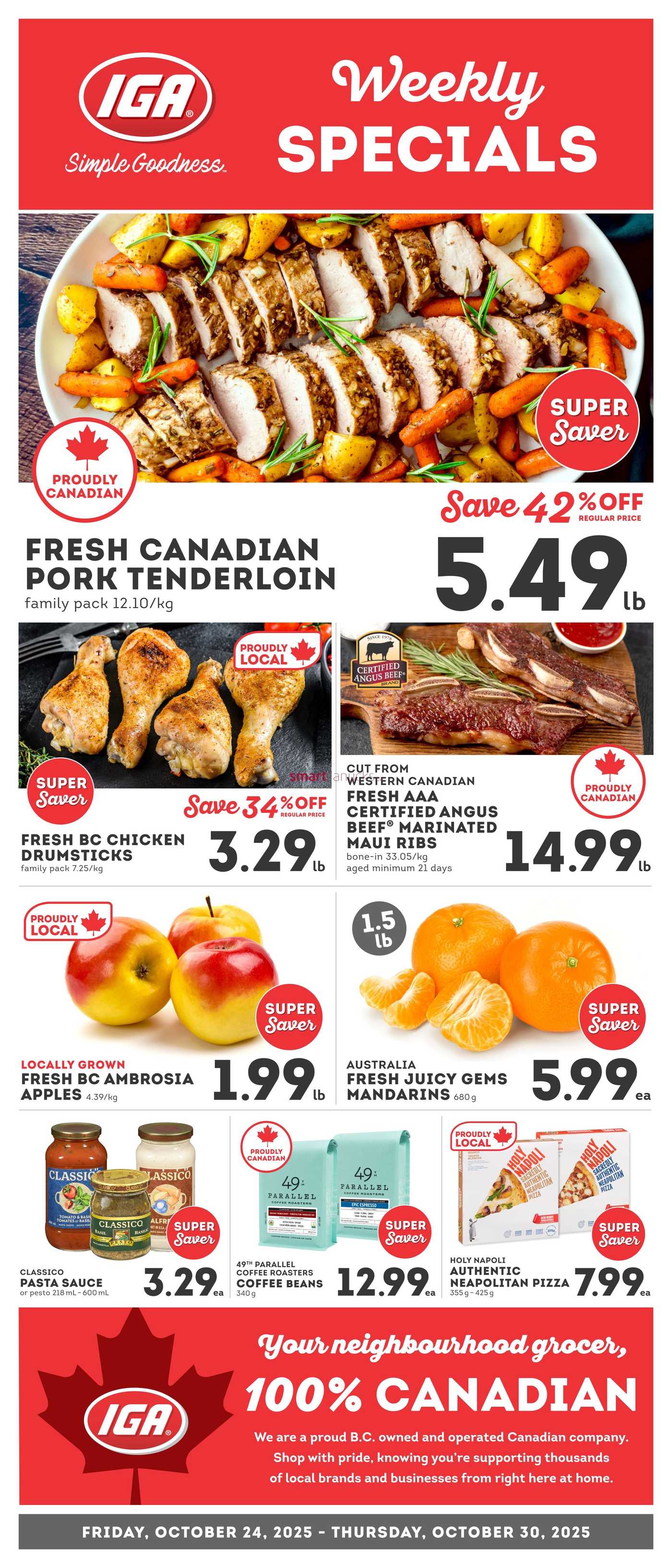 IGA Stores of BC Flyer October 24 to 30