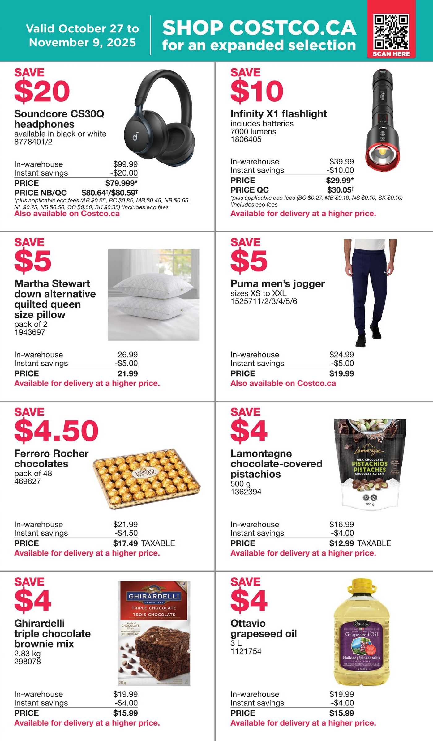 Costco Warehouse Savings Flyer October 27 to November 9