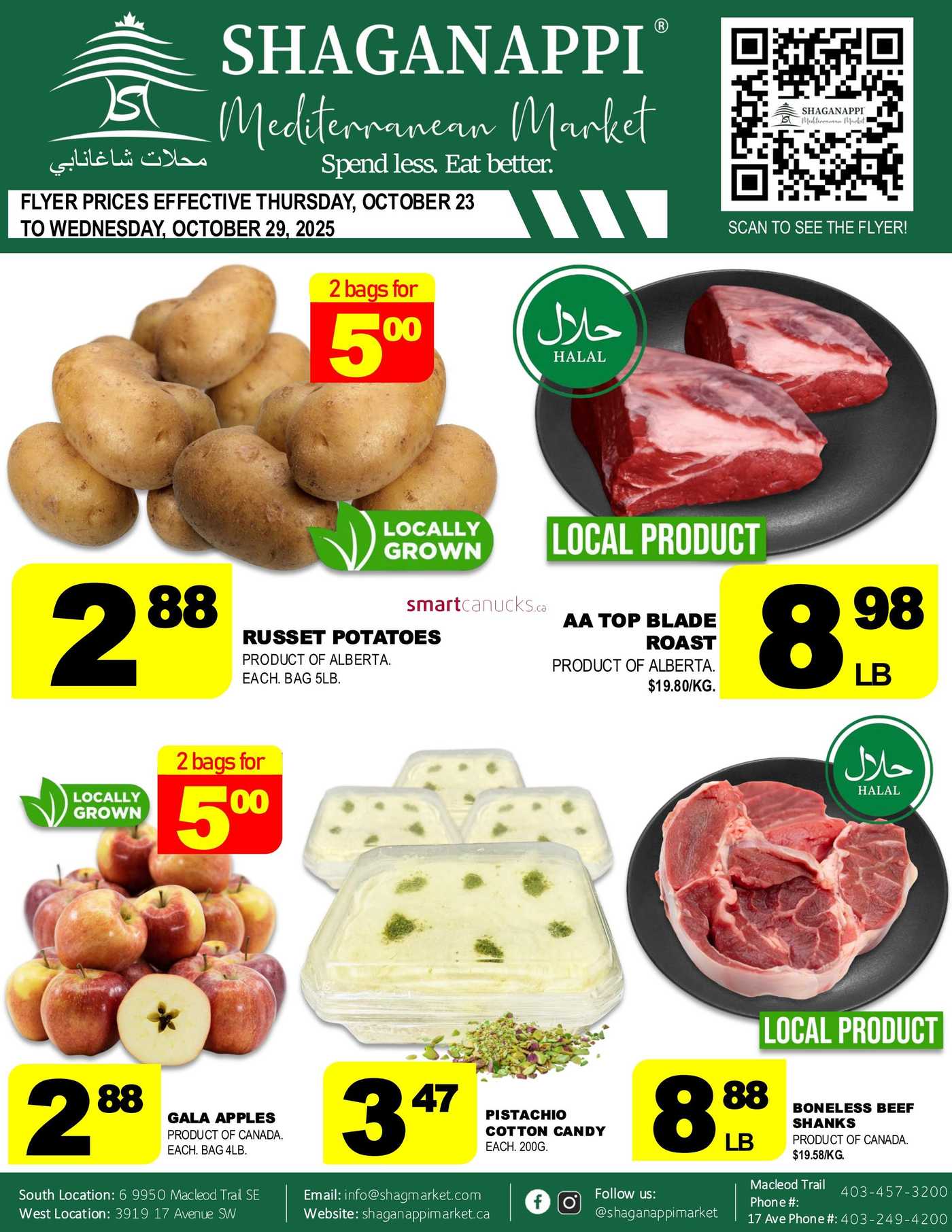 Shaganappi Mediterranean Market Flyer October 23 to 29