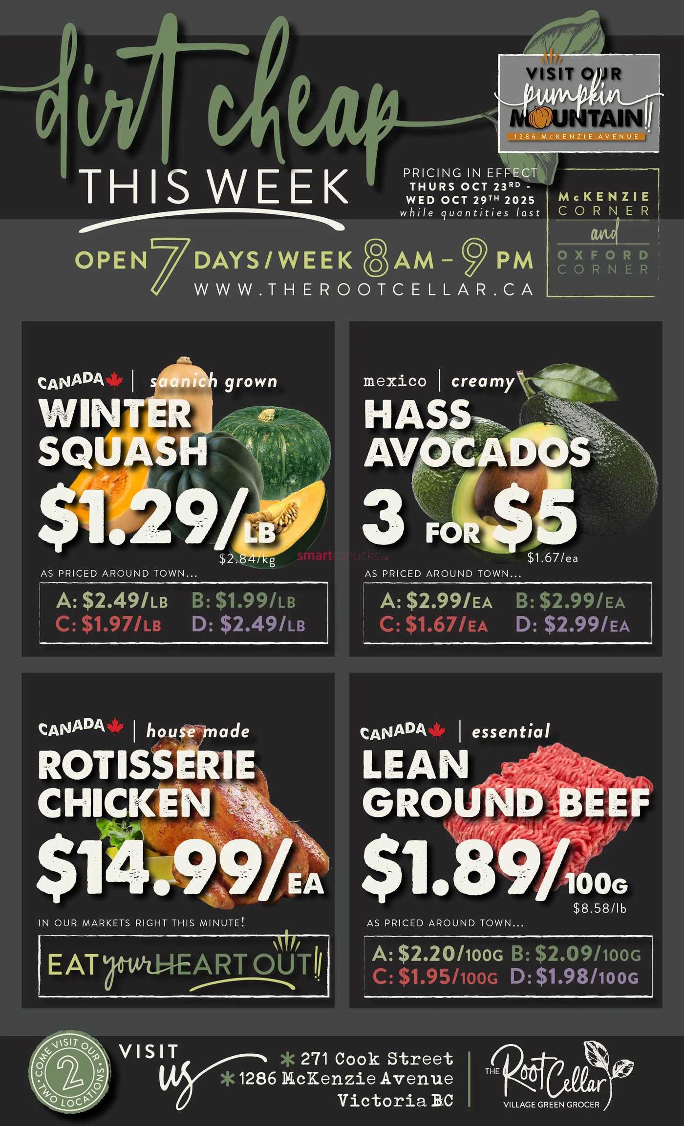The Root Cellar Flyer October 23 to 29