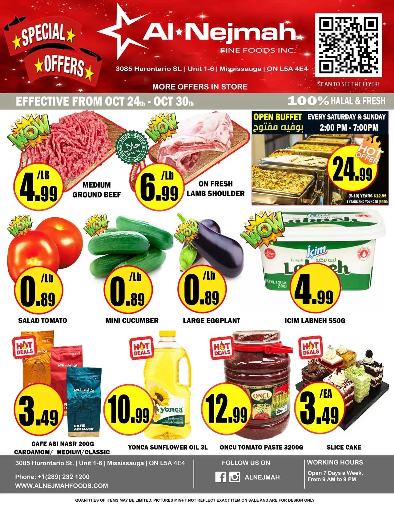 Alnejmah Fine Foods Inc. Flyer October 24 to 30