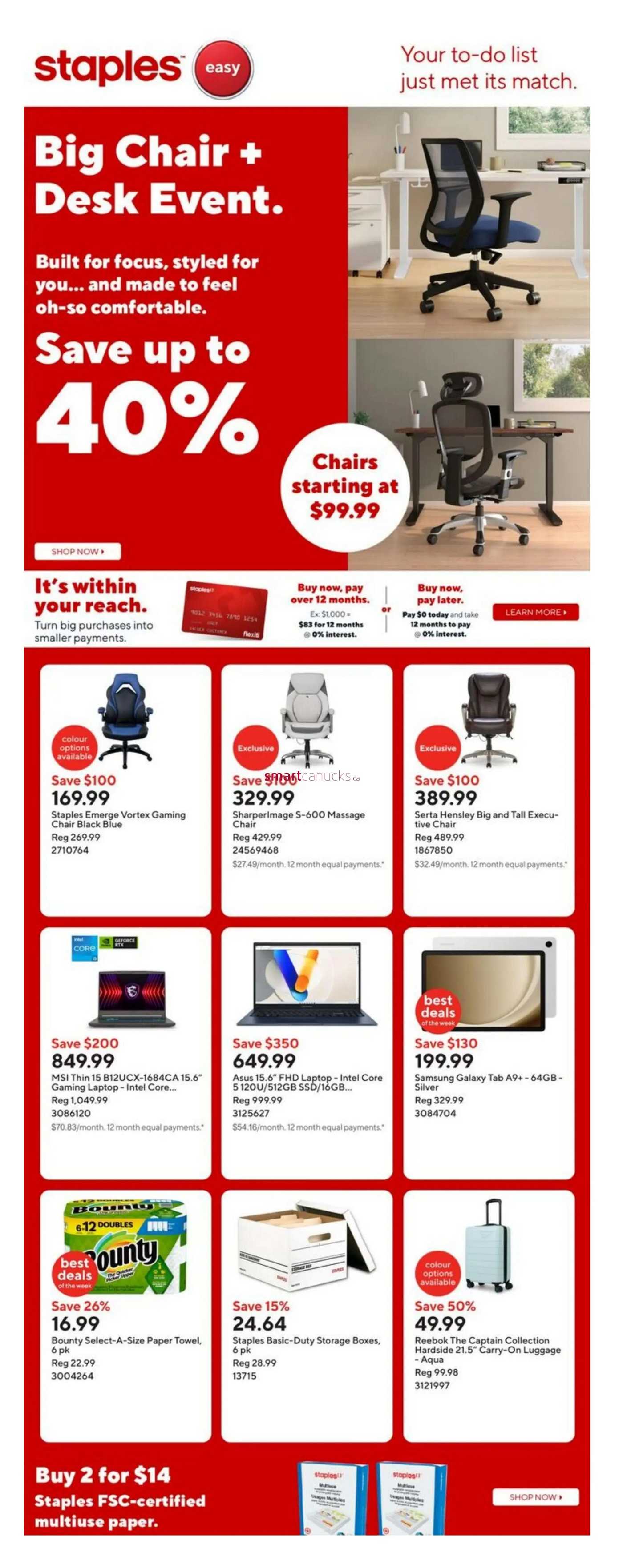Staples Flyer October 24 to 30