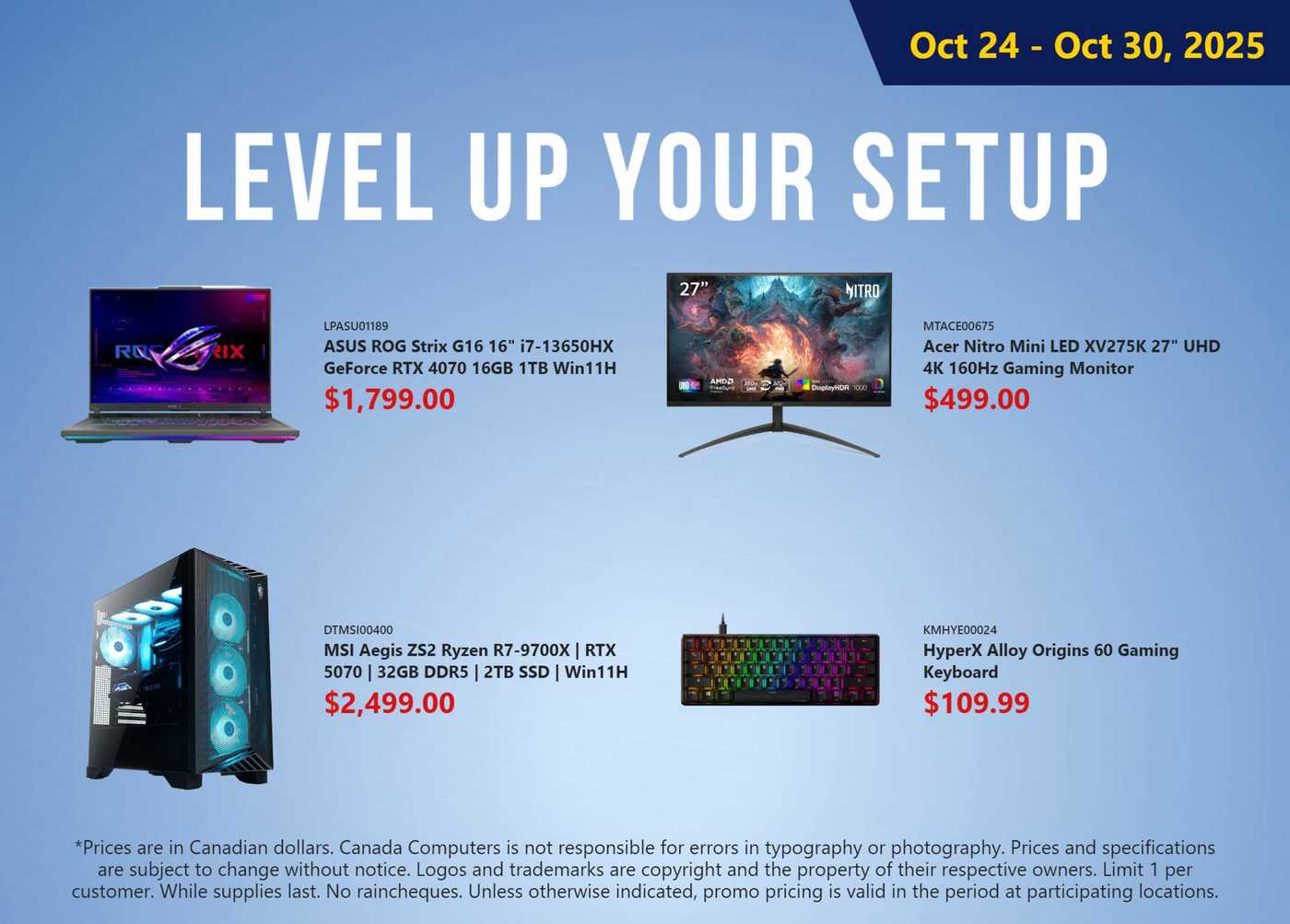 Canada Computers Flyer October 24 to 30