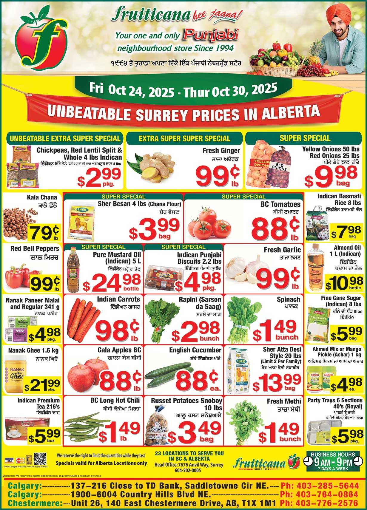 Fruiticana (Calgary) Flyer October 24 to 30