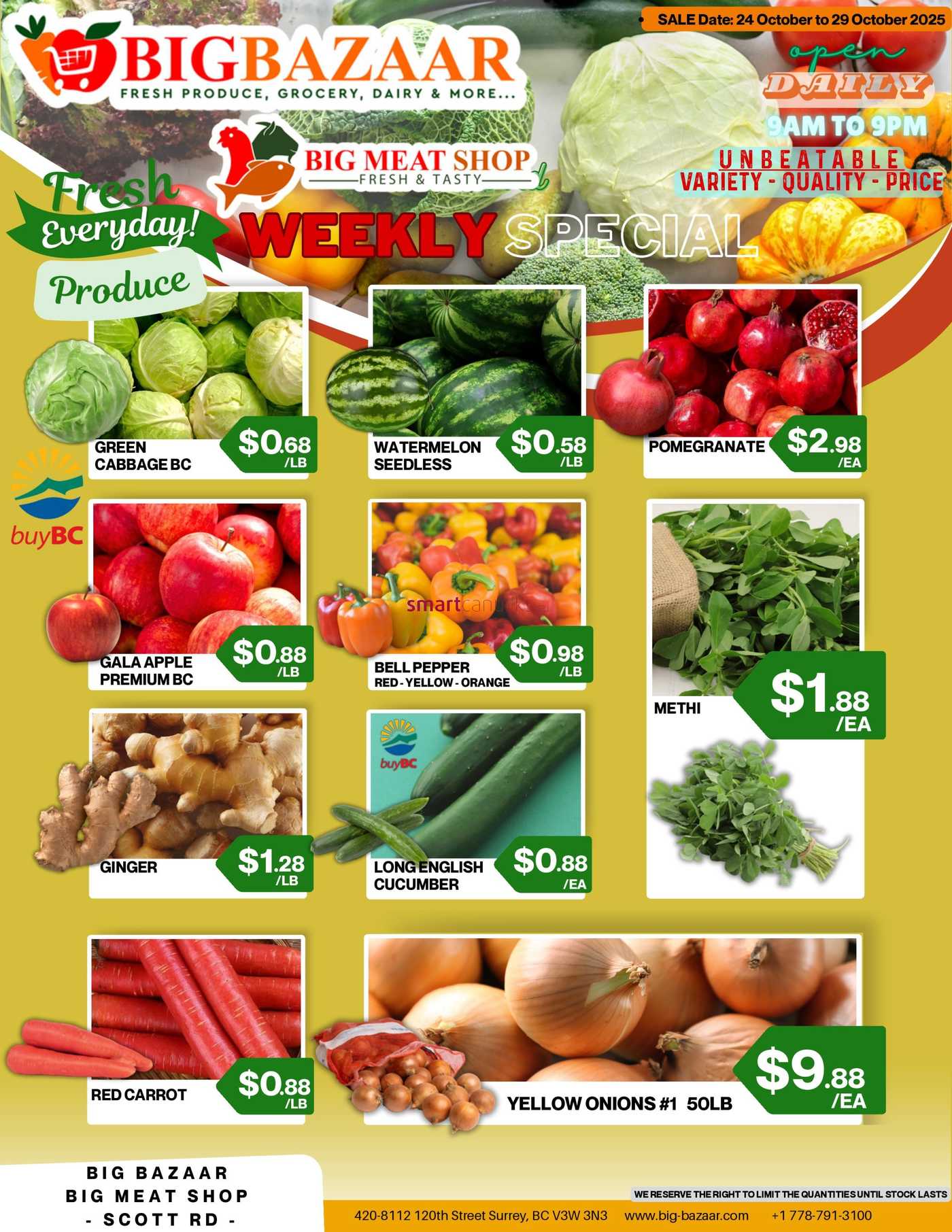 Big Bazaar Canada Flyer October 24 to 29