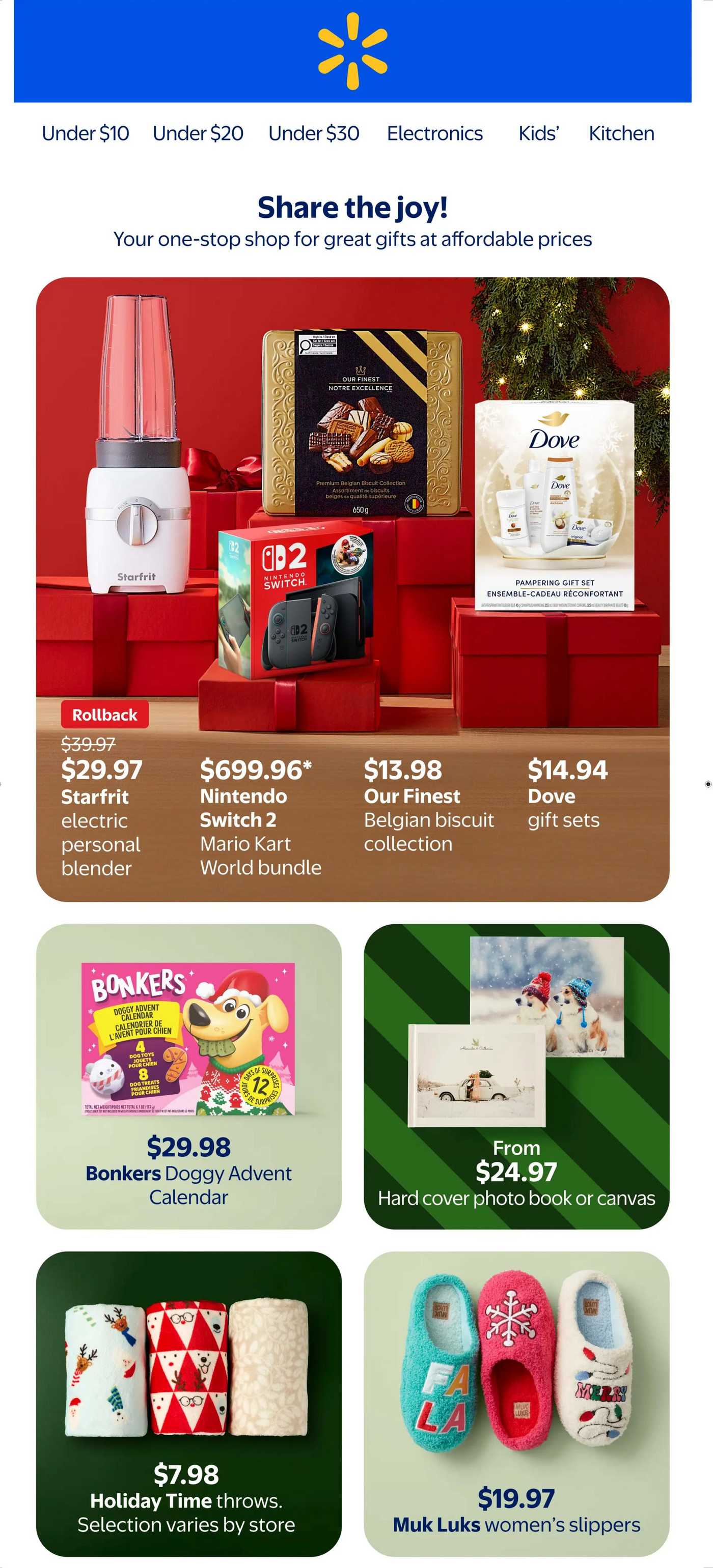Walmart Share The Joy Flyer October 30 to November 26
