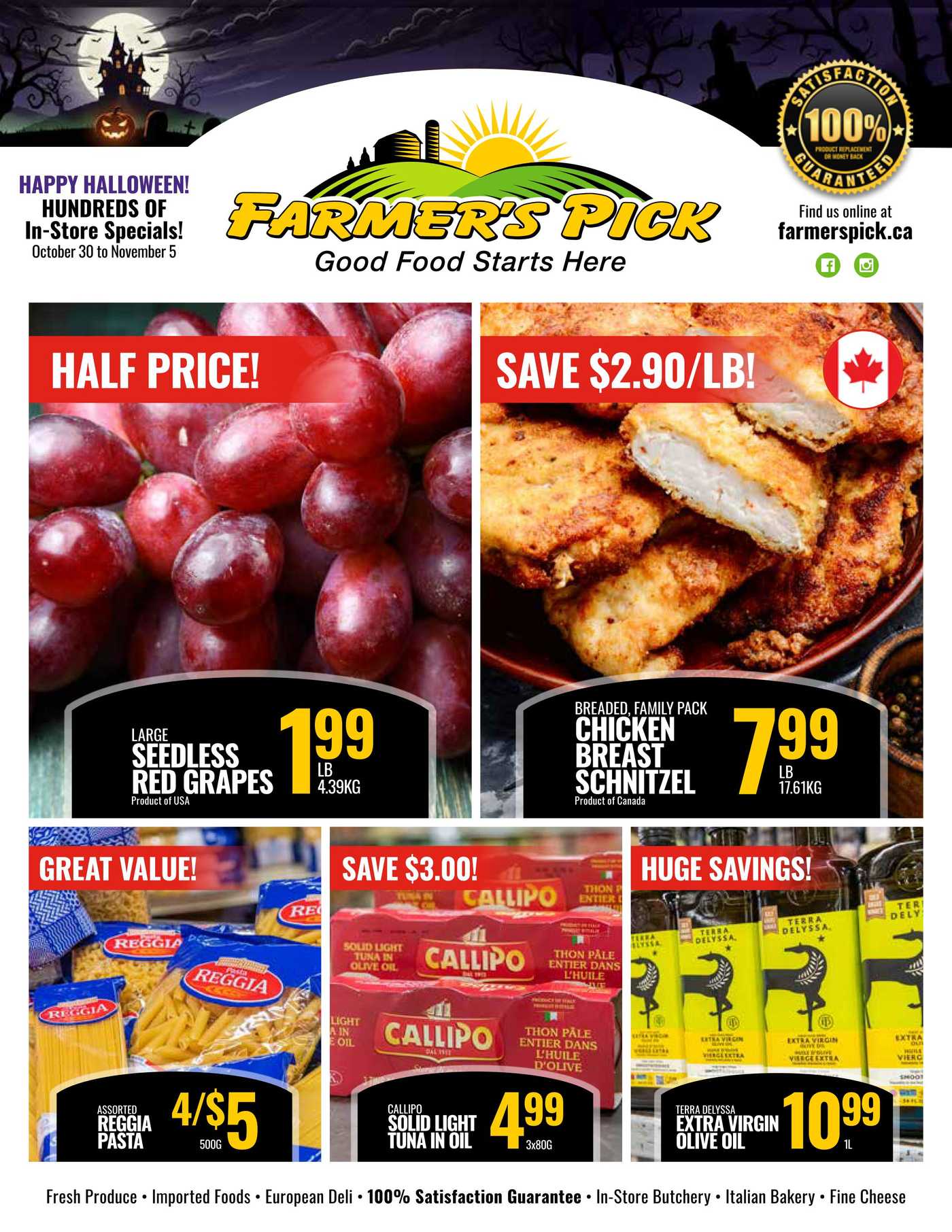 Farmer's Pick Flyer October 30 to November 5