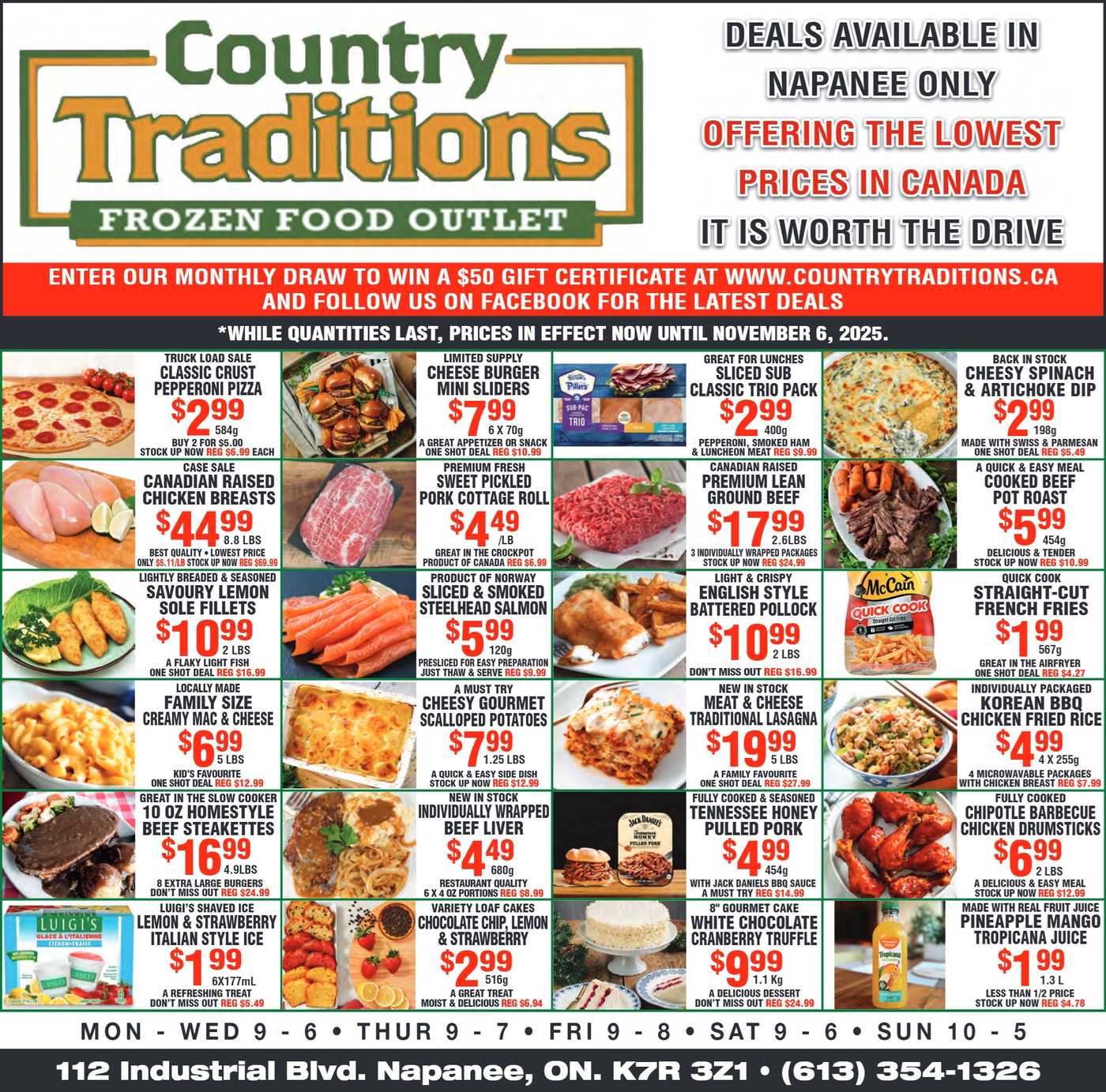 Country Traditions Flyer October 30 to November 6