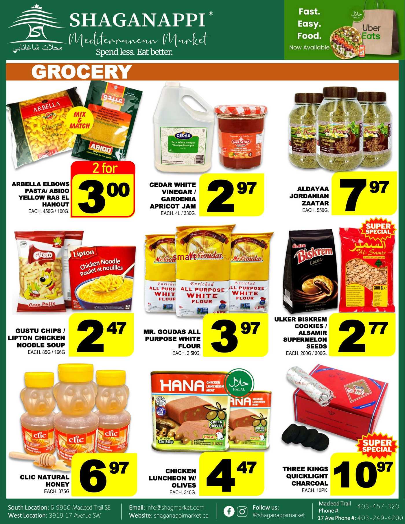 Shaganappi Mediterranean Market Flyer October 30 to November 5