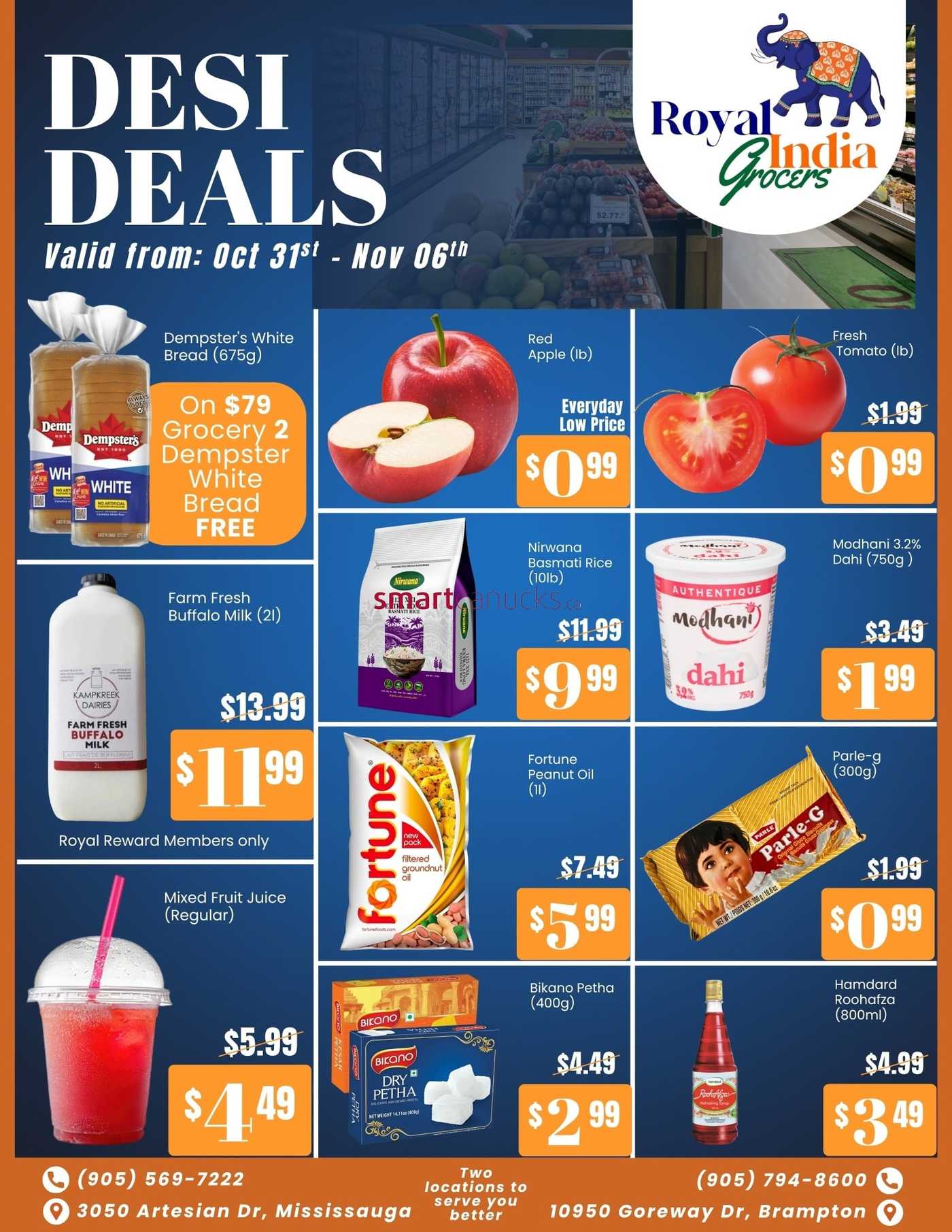 Royal India Grocers Flyer October 31 to November 6