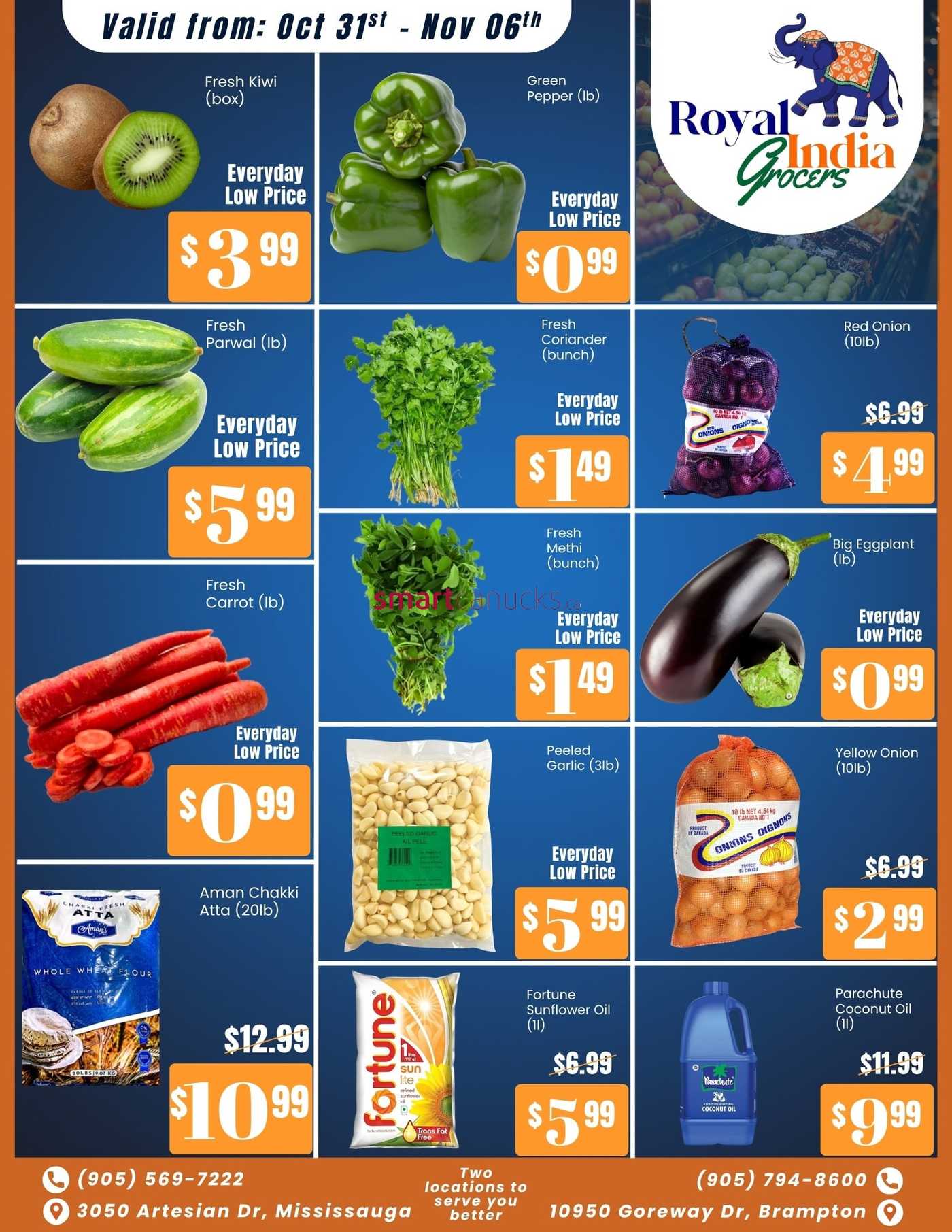 Royal India Grocers Flyer October 31 to November 6