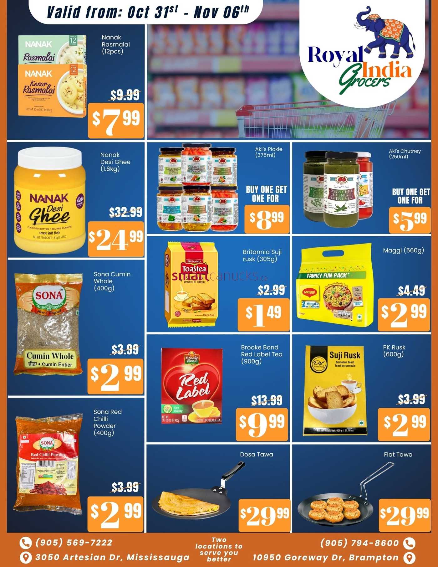 Royal India Grocers Flyer October 31 to November 6