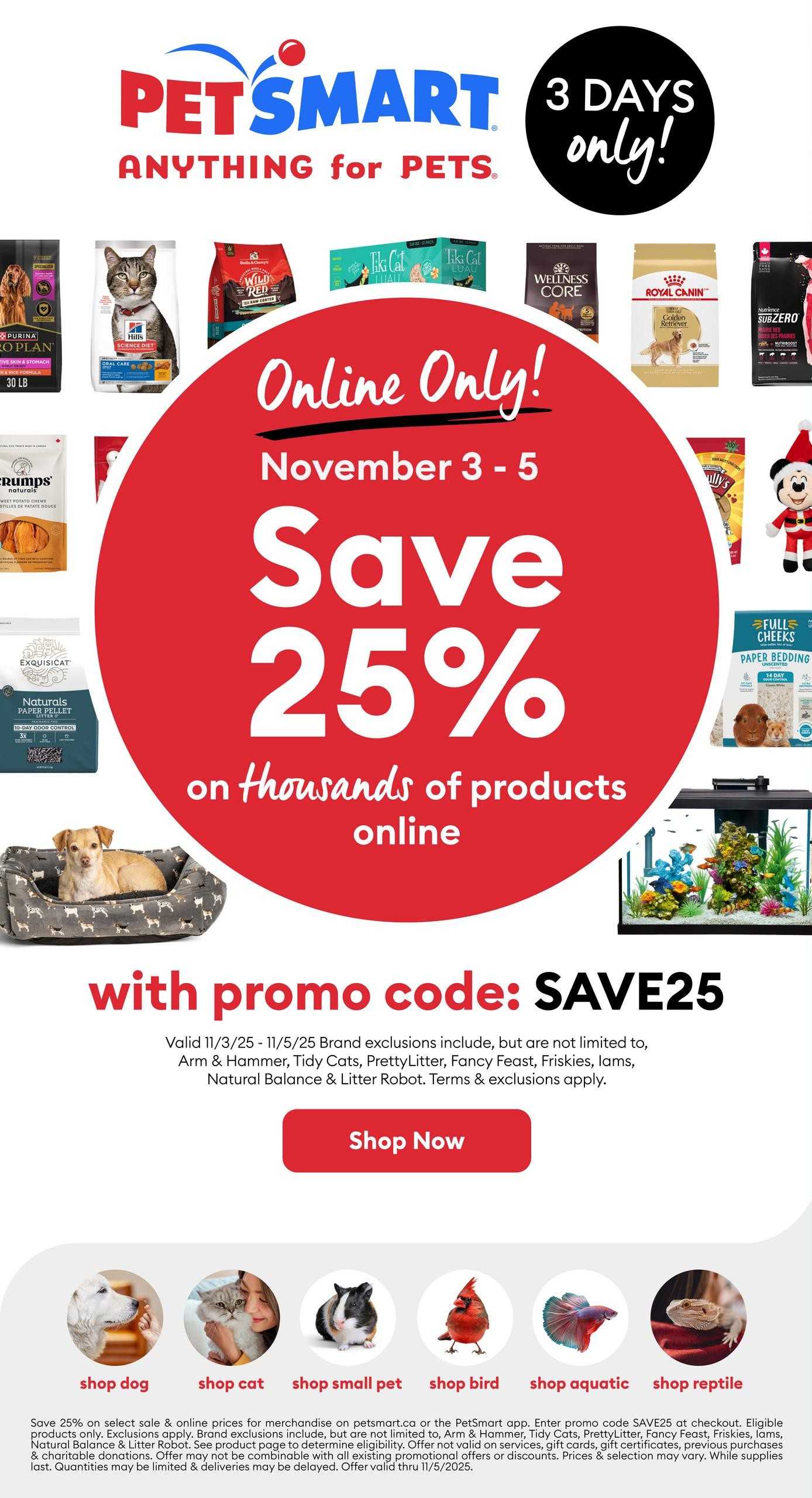 PetSmart Flyer November 3 to 5