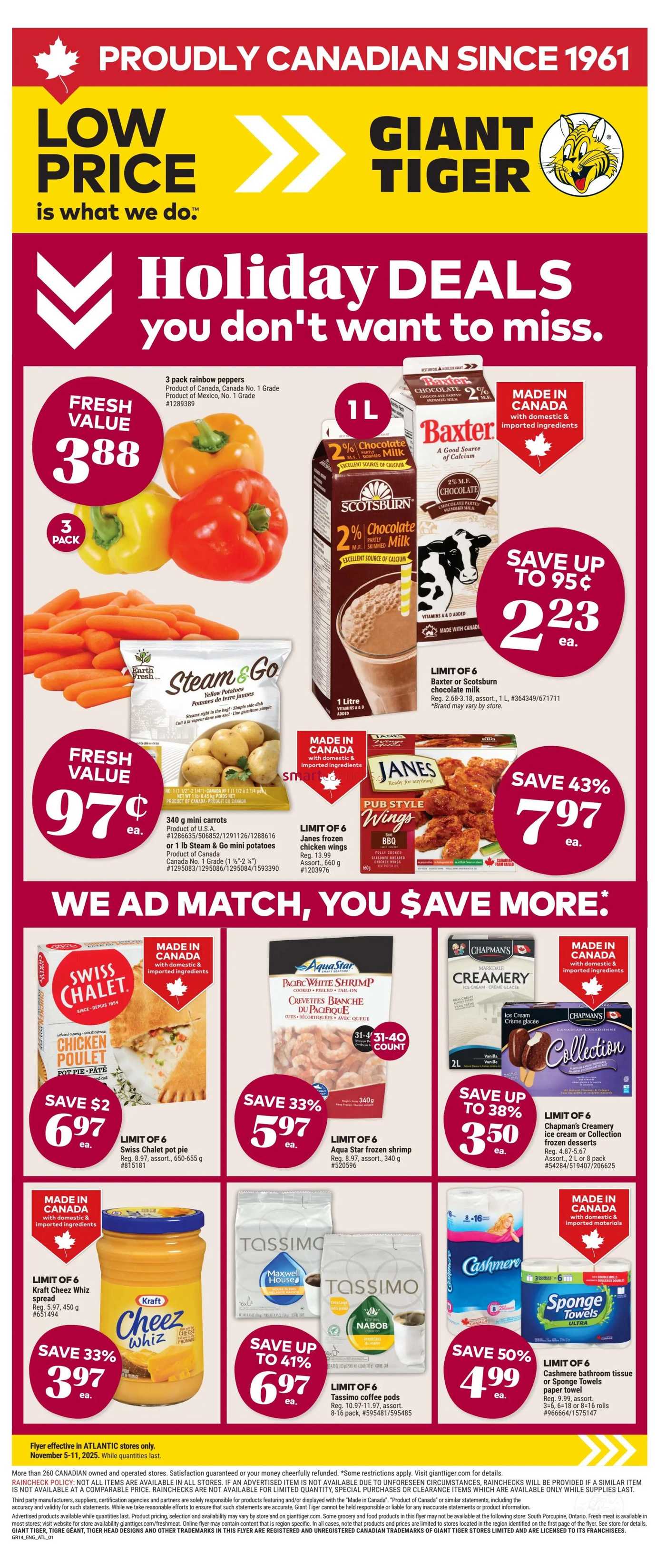 Giant Tiger (Atlantic) Flyer November 5 to 11