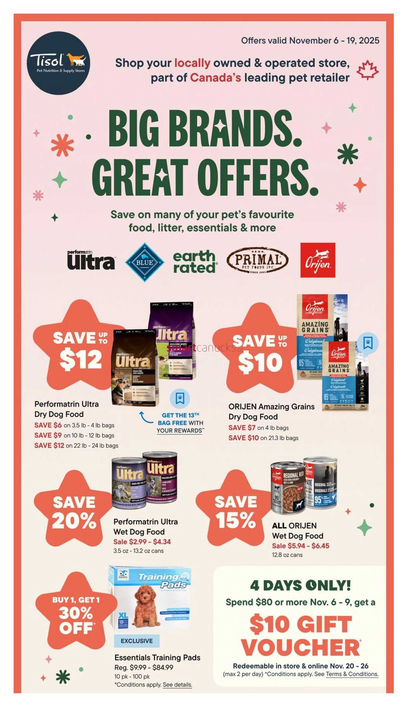 Tisol Pet Nutrition & Supply Stores Flyer November 6 to 19