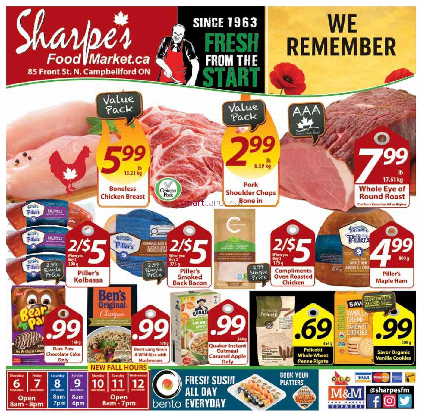 Sharpe's Food Market Flyer November 6 to 12